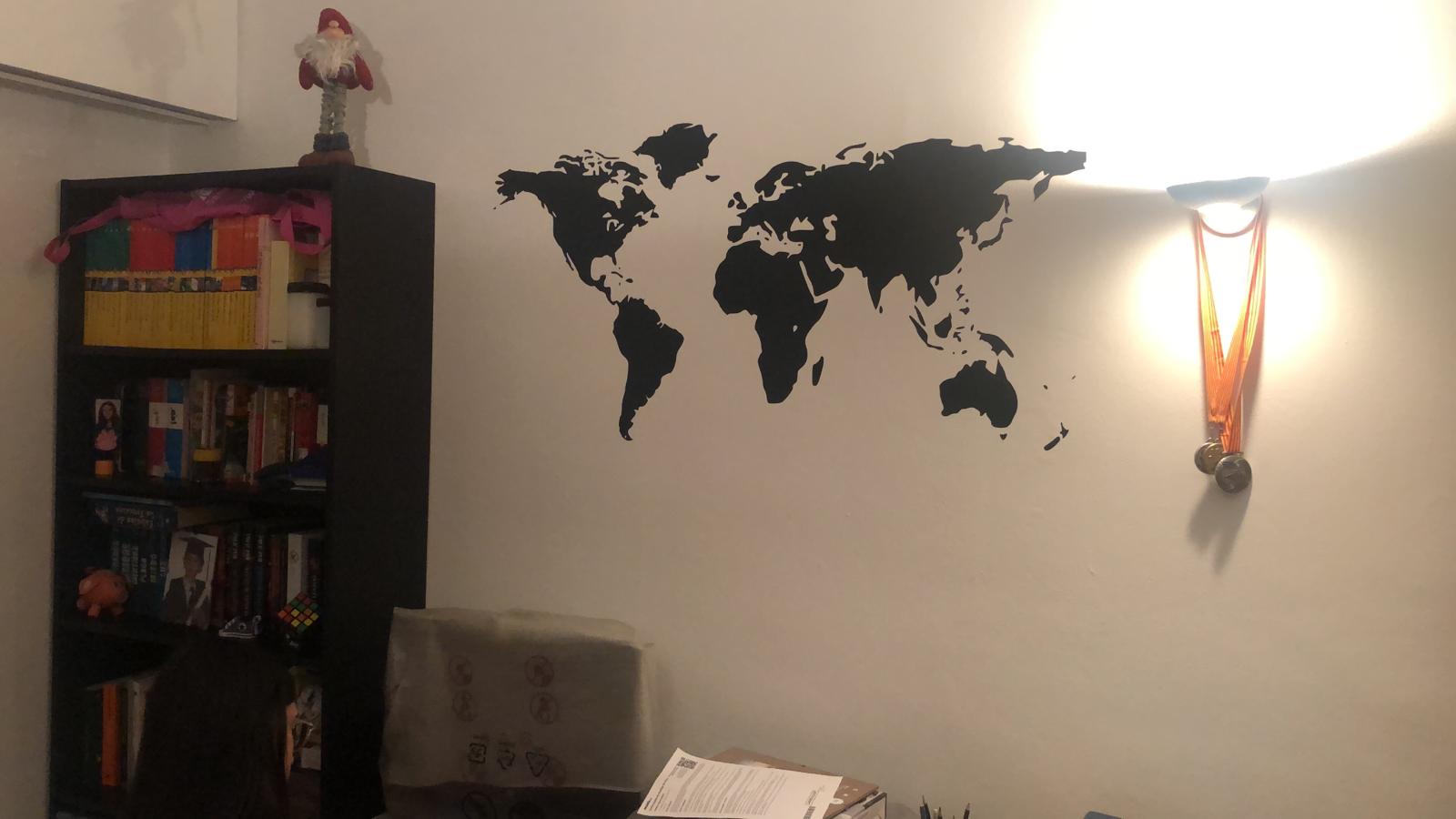 Mural de parede mapa mundo simplificado - TenStickers