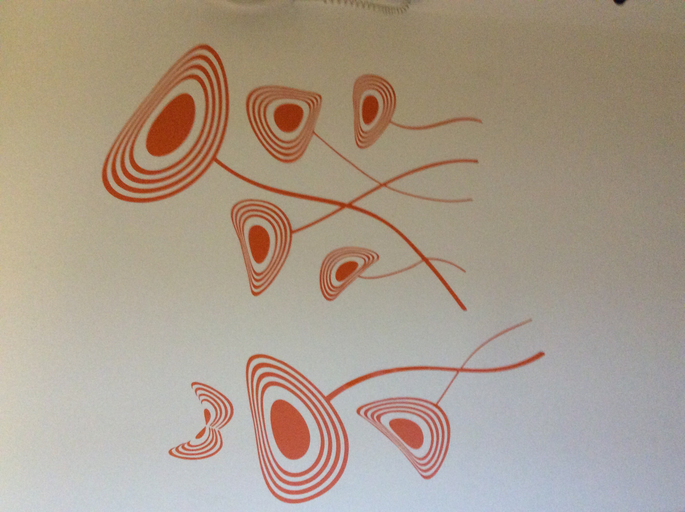 Sticker moderne kronkelende bloemen - TenStickers