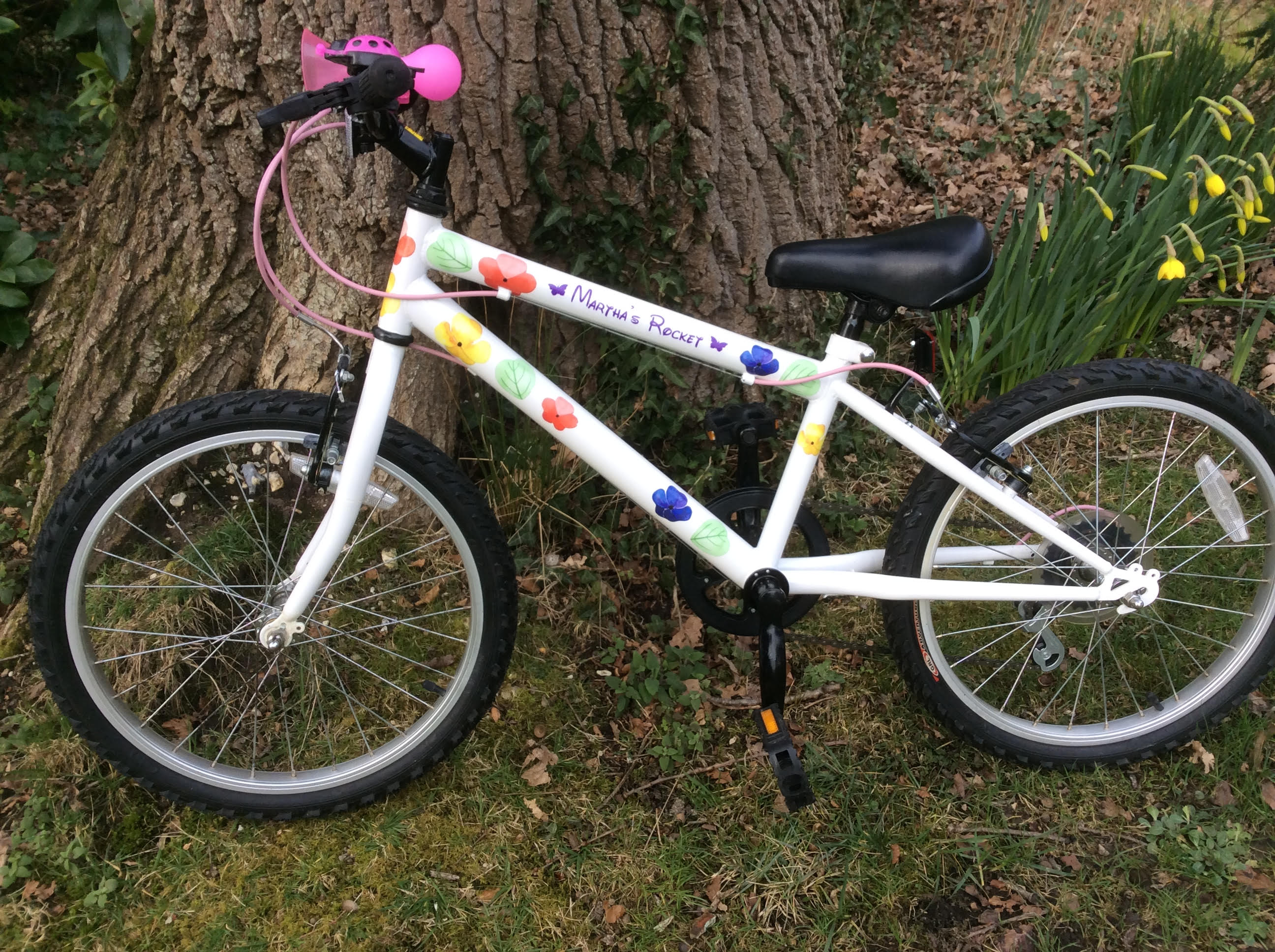 Colorful flowers Bike Decal - TenStickers