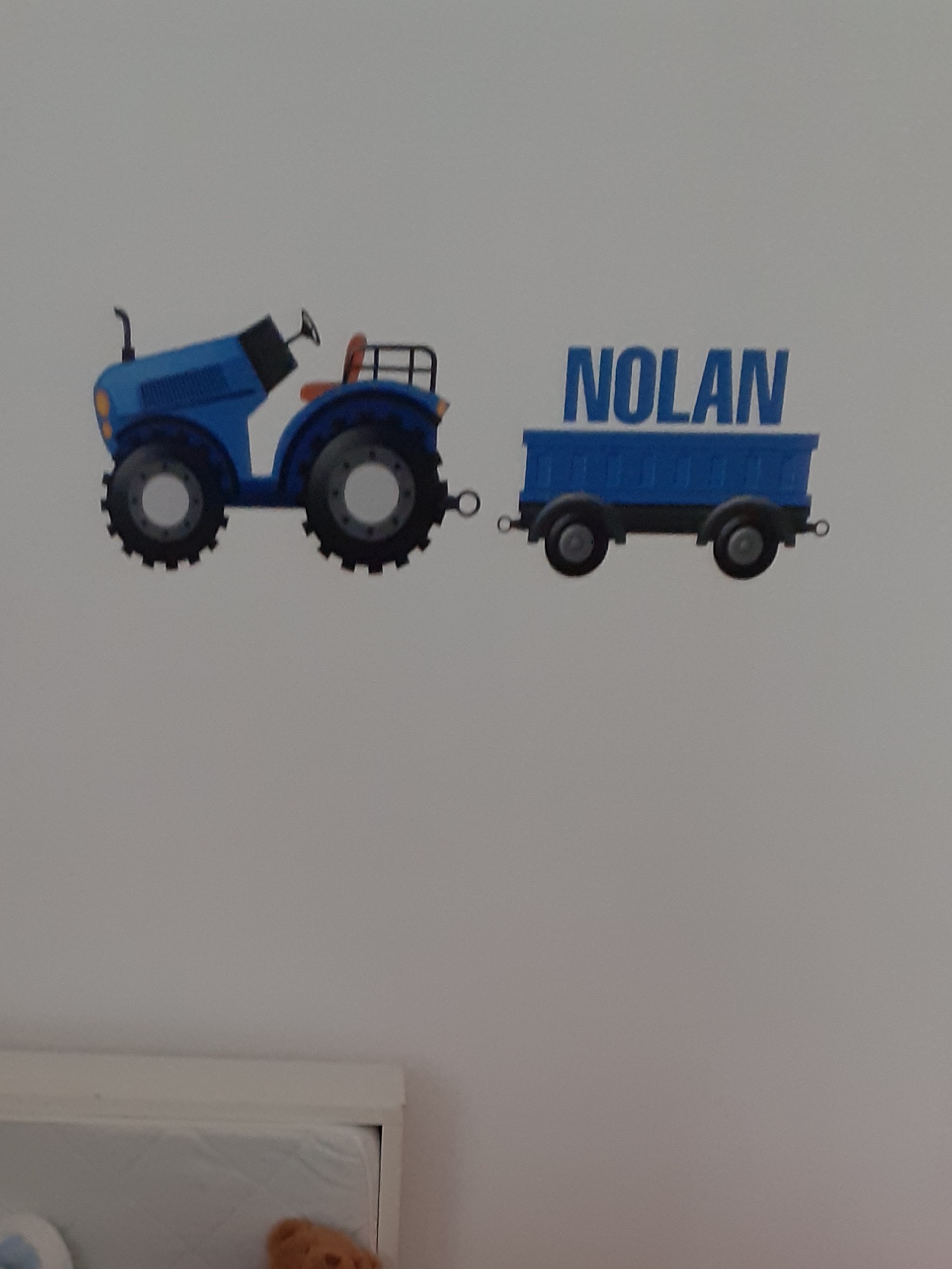 Retro personalised tractor toy decal - TenStickers