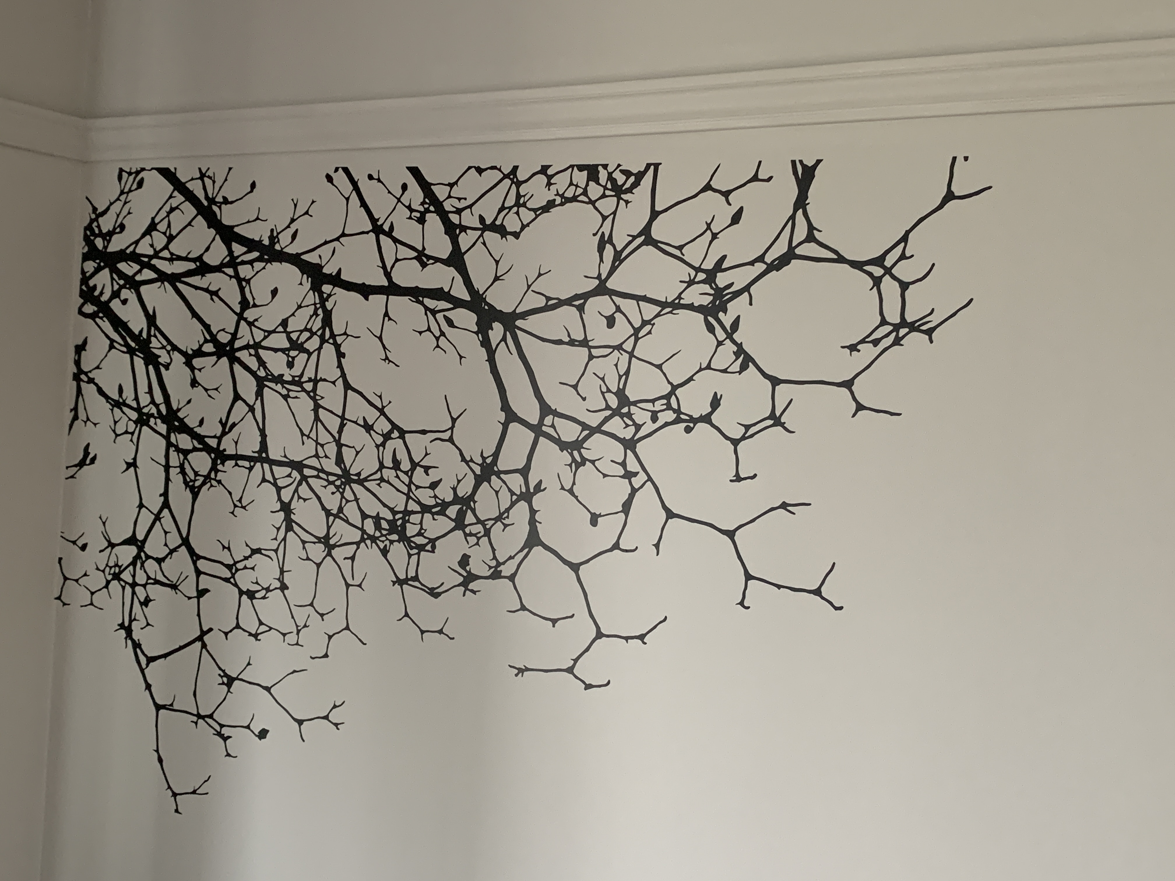 Sticker mural pour salon branches d'arbre - TenStickers