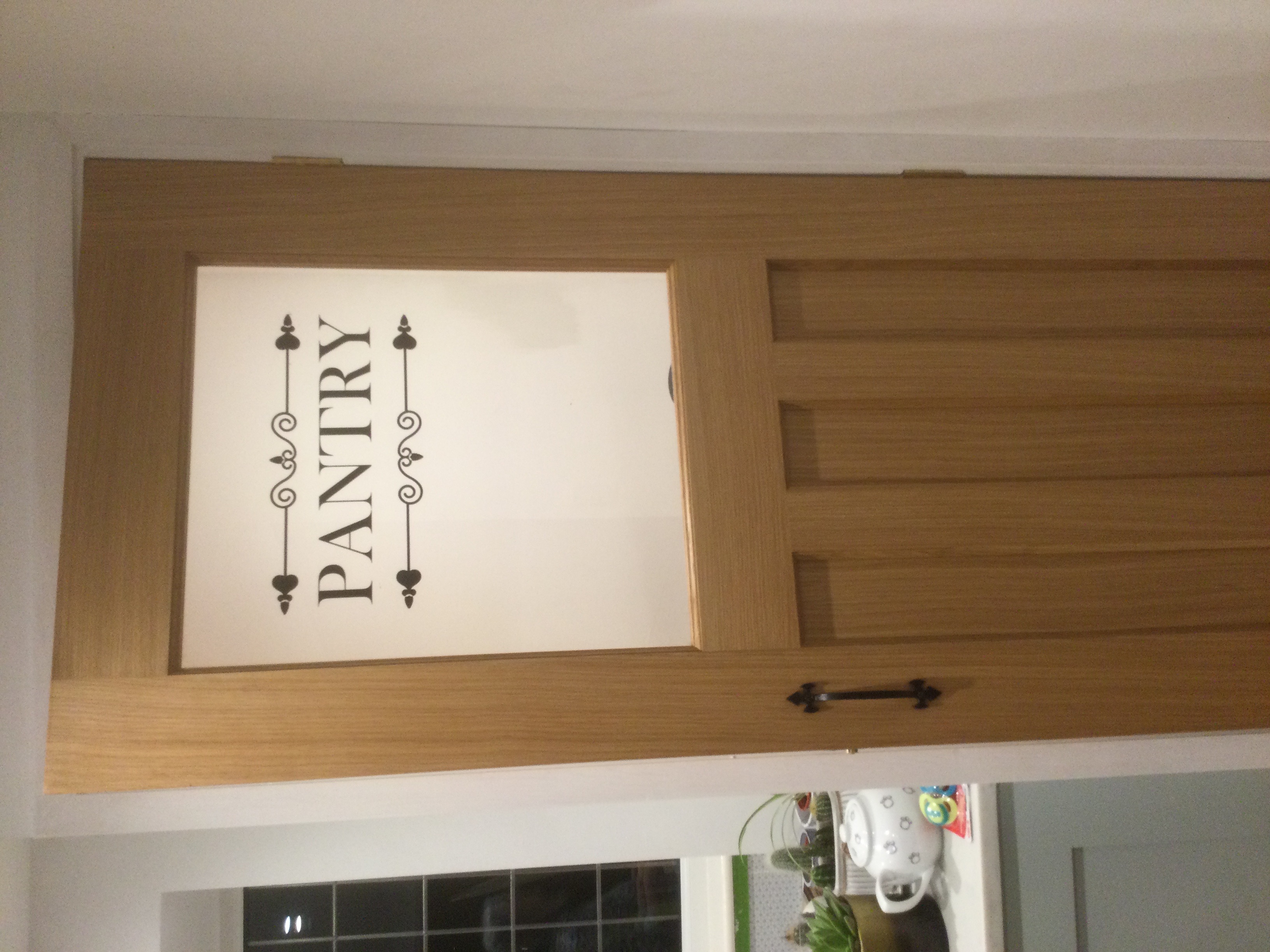 Pantry text sign door sticker - TenStickers