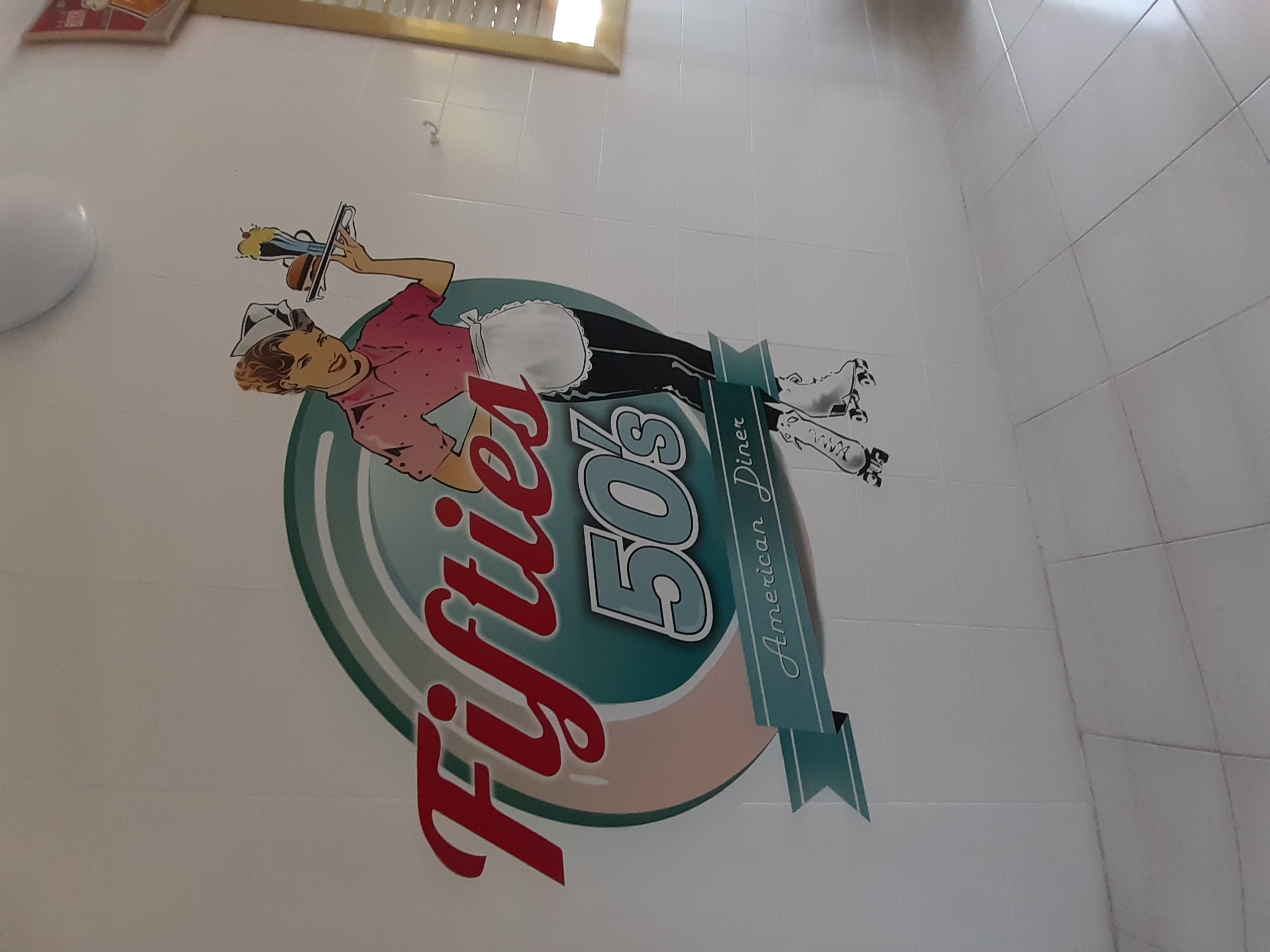 American waitress wall sticker - TenStickers