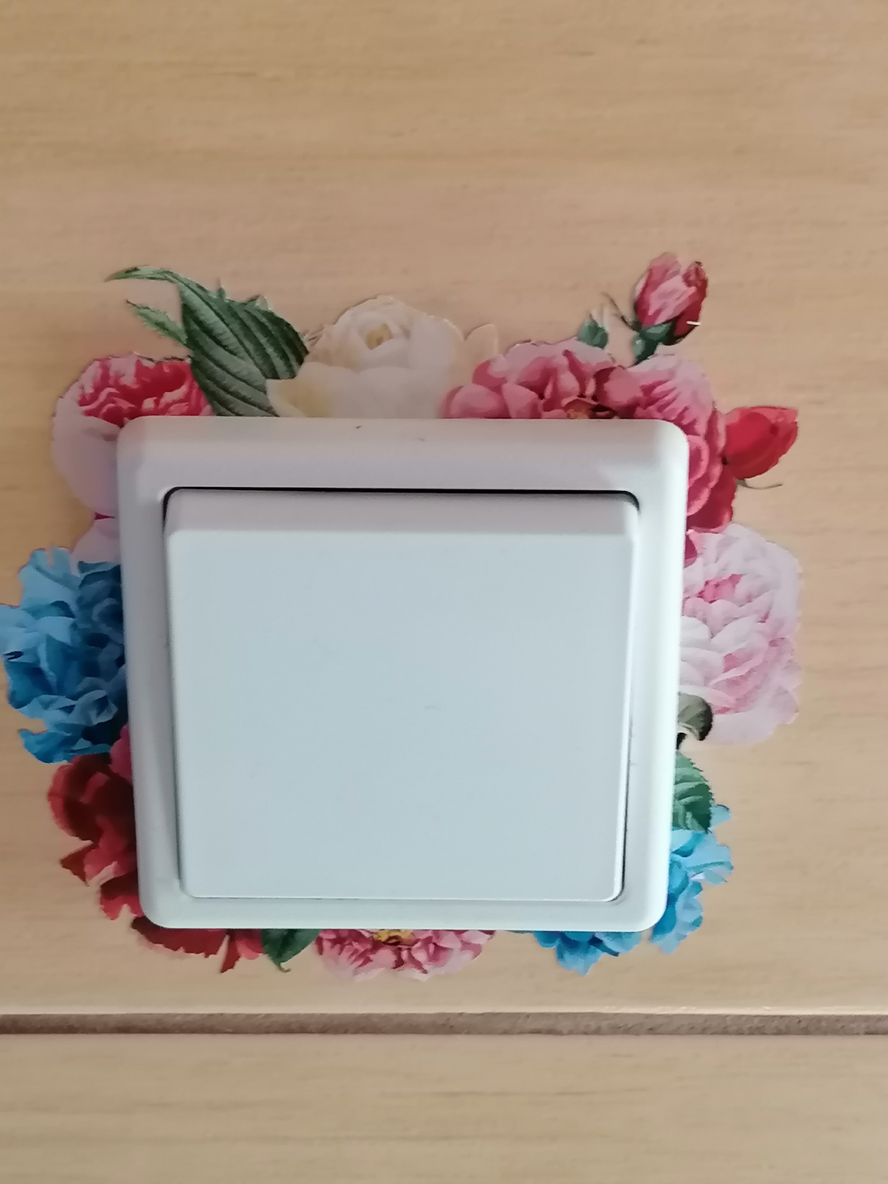 spring flowers switch light switch cover sticker - TenStickers