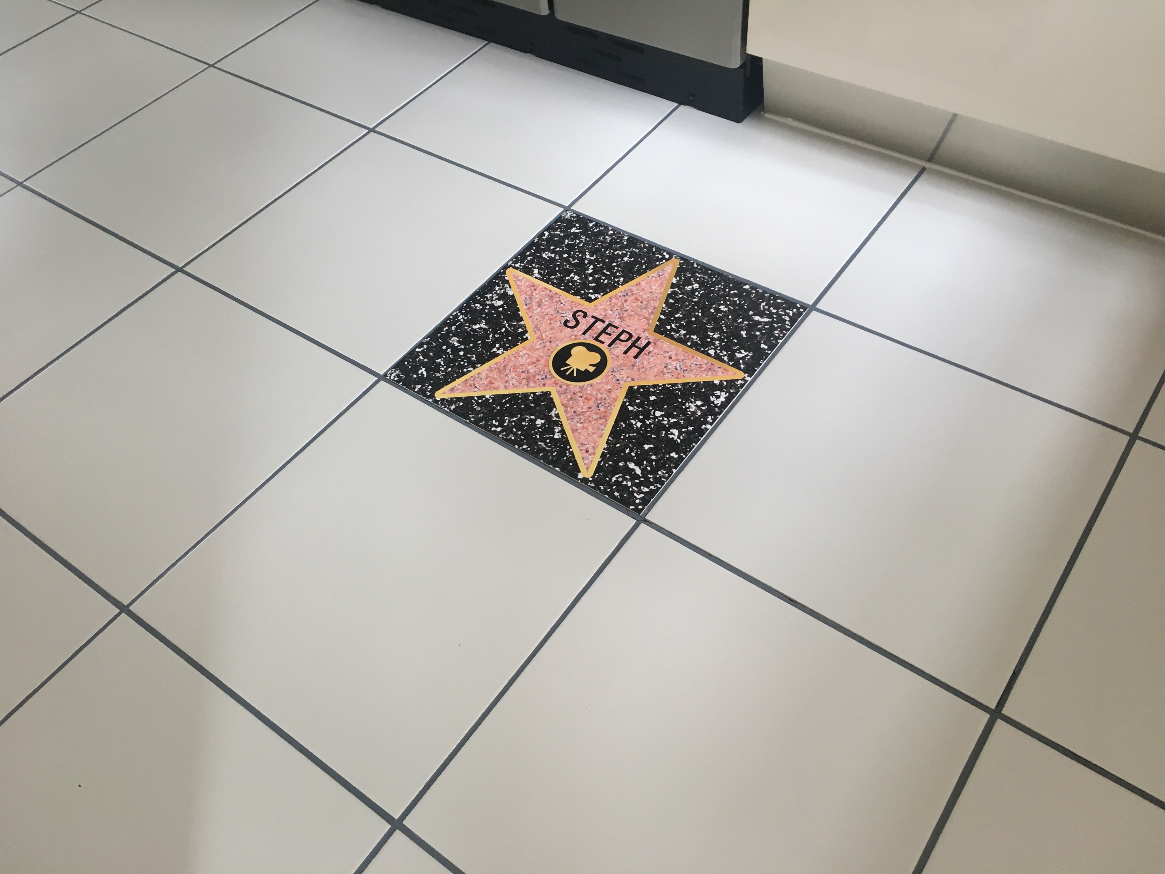 Personalised Hollywood Star Floor Sticker - TenStickers