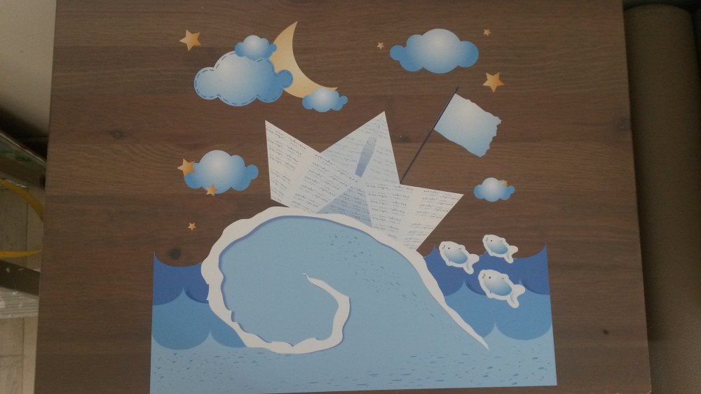 Paper Boat Kids Sticker - TenStickers