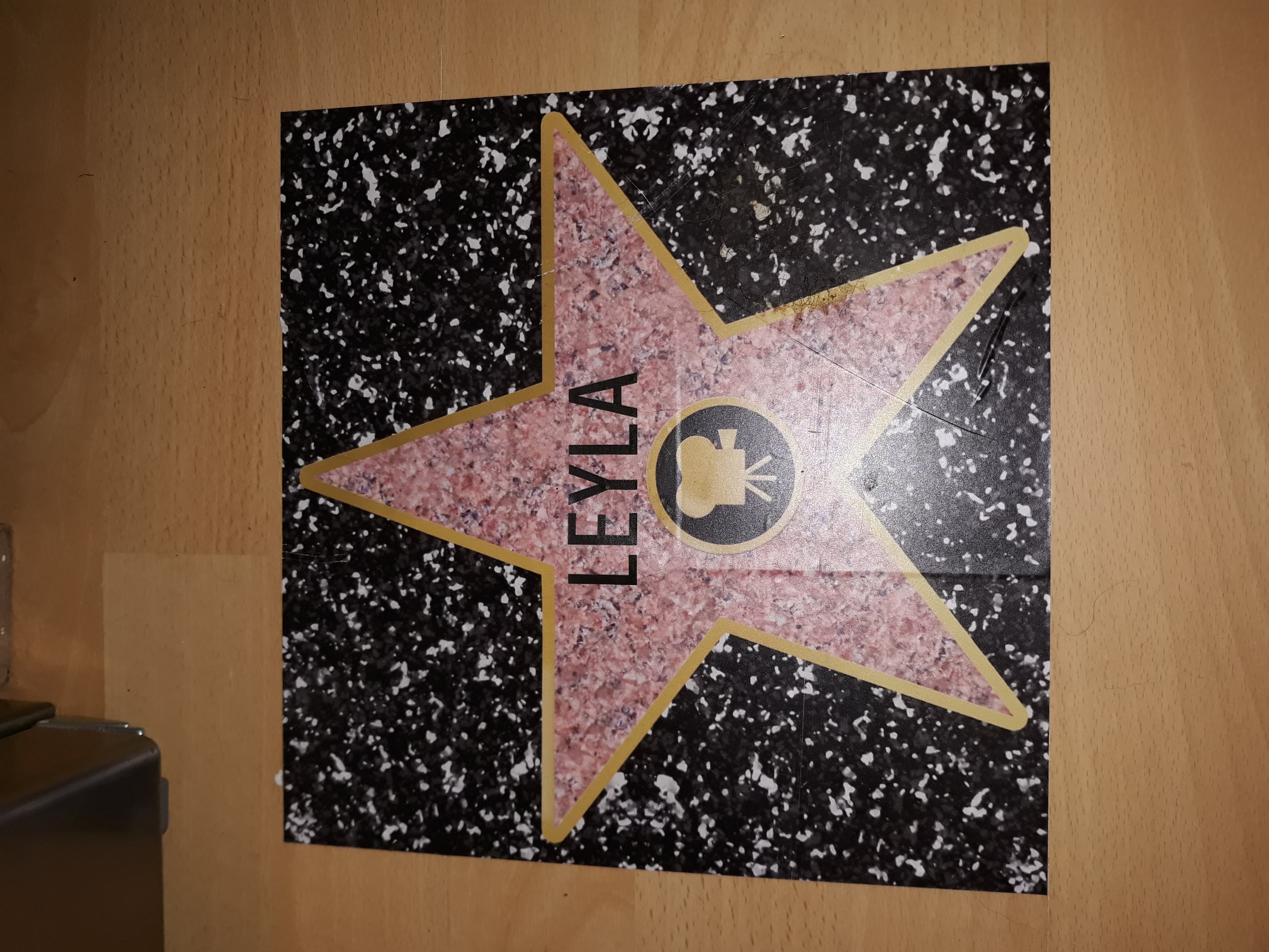 Personalised Hollywood Star Floor Sticker - TenStickers