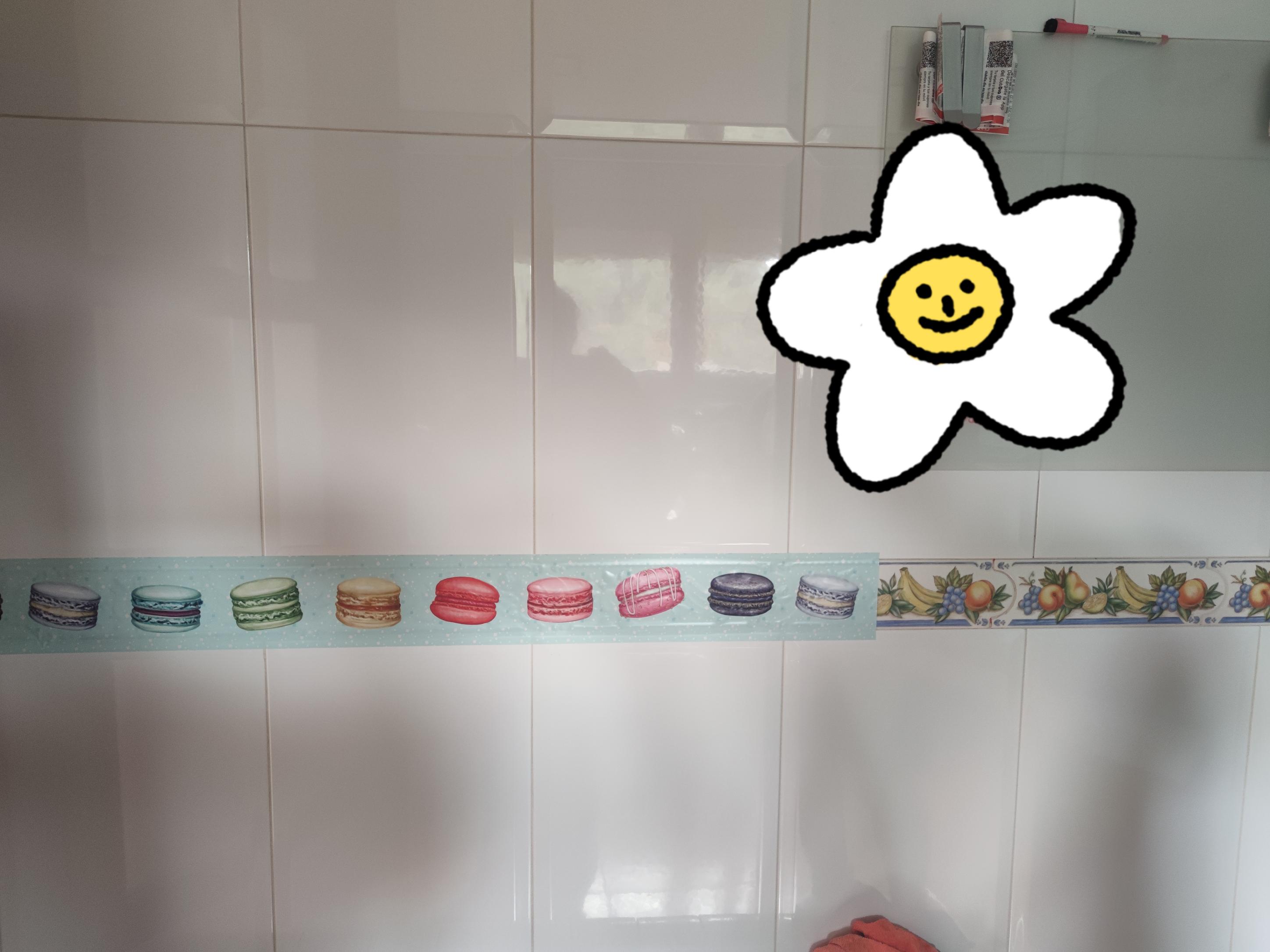 Multi-coloured macaroons border sticker - TenStickers