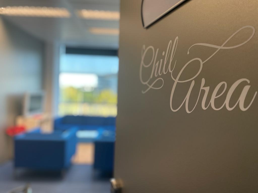 Chill Area Text Sticker - TenStickers