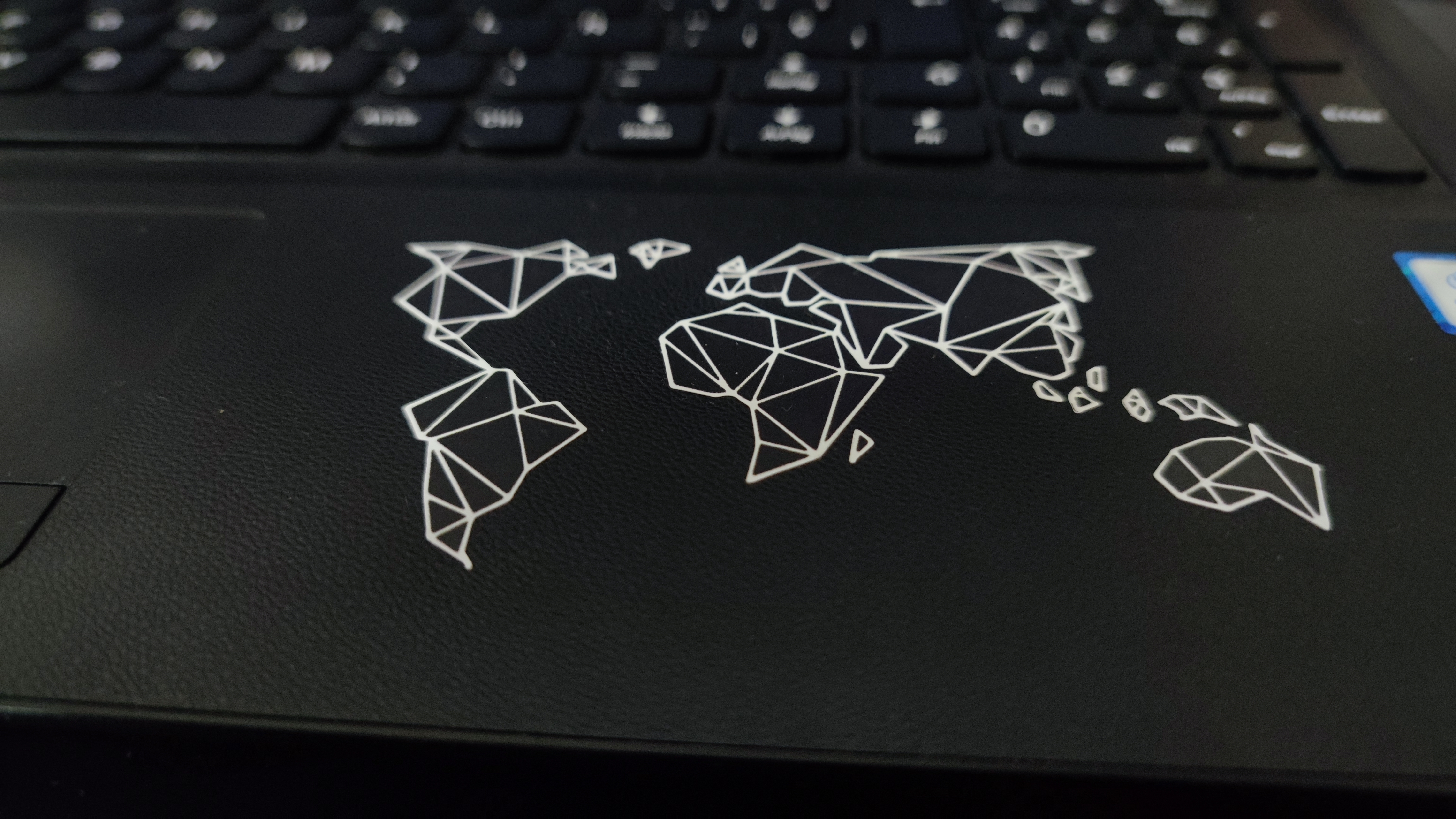 World Map Keyboard Sticker - TenStickers