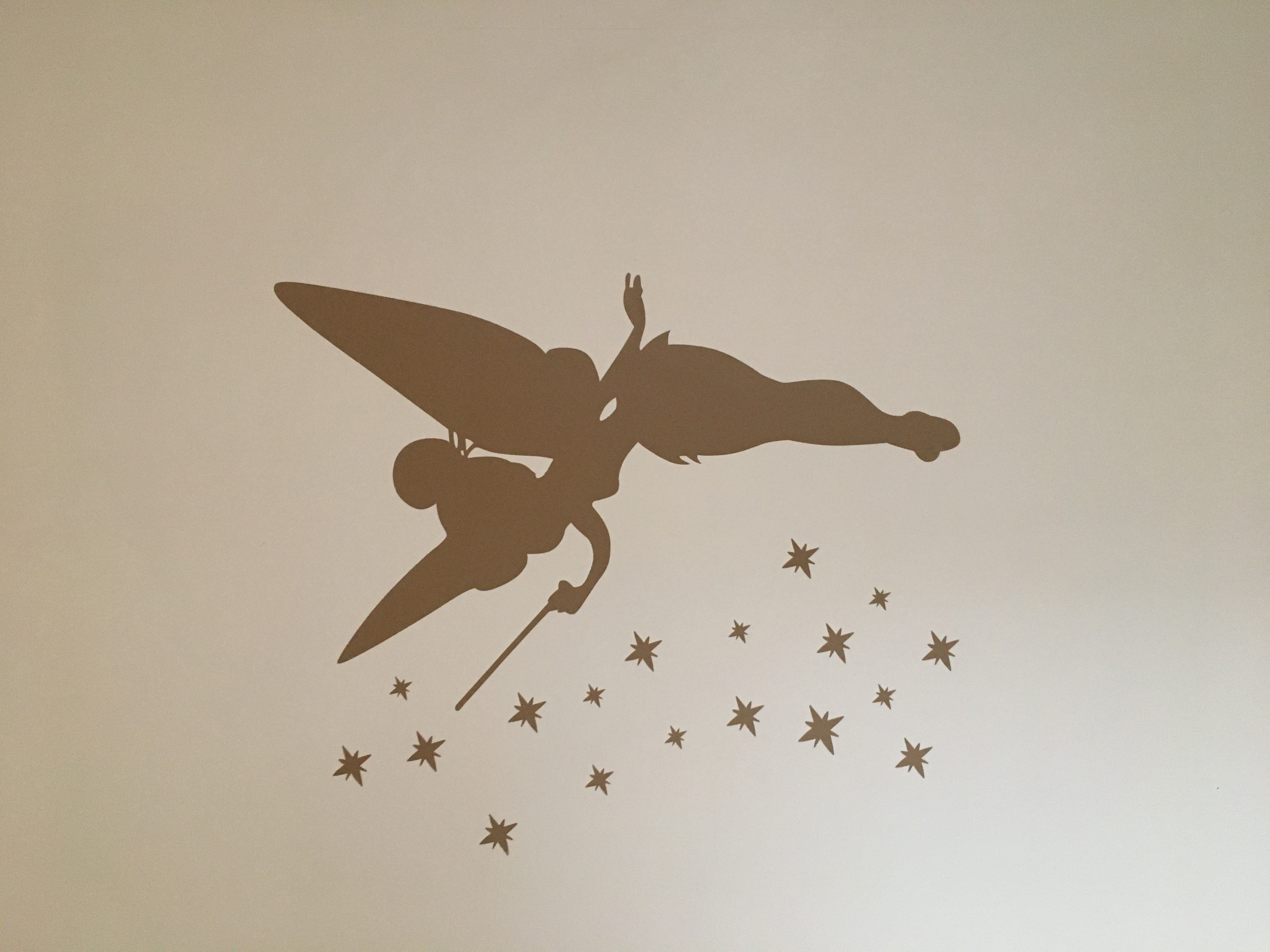 Custom tinker bell silhouette fairy wall sticker - TenStickers