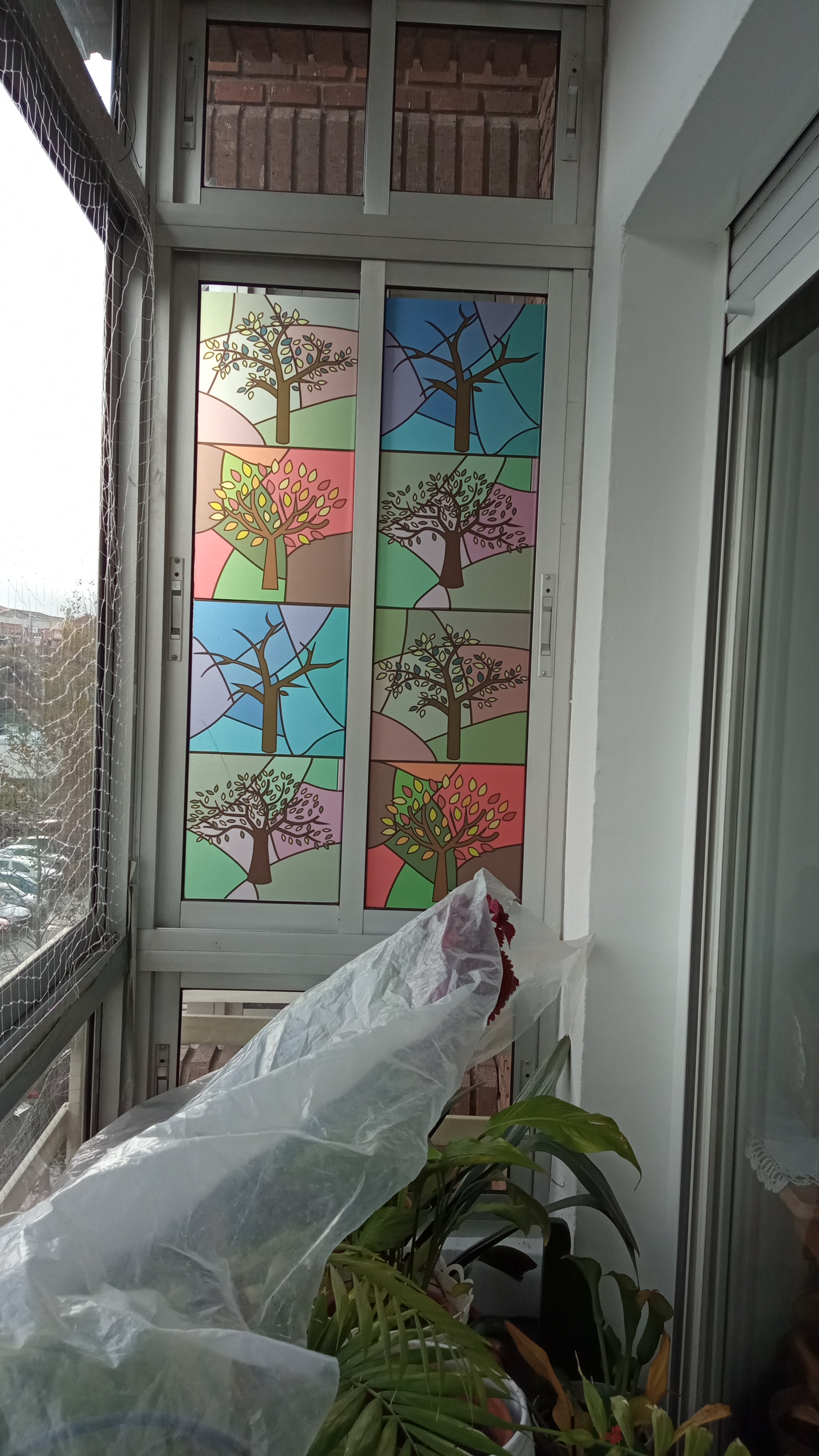 Vinilo para muebles de adorno gris - TenVinilo