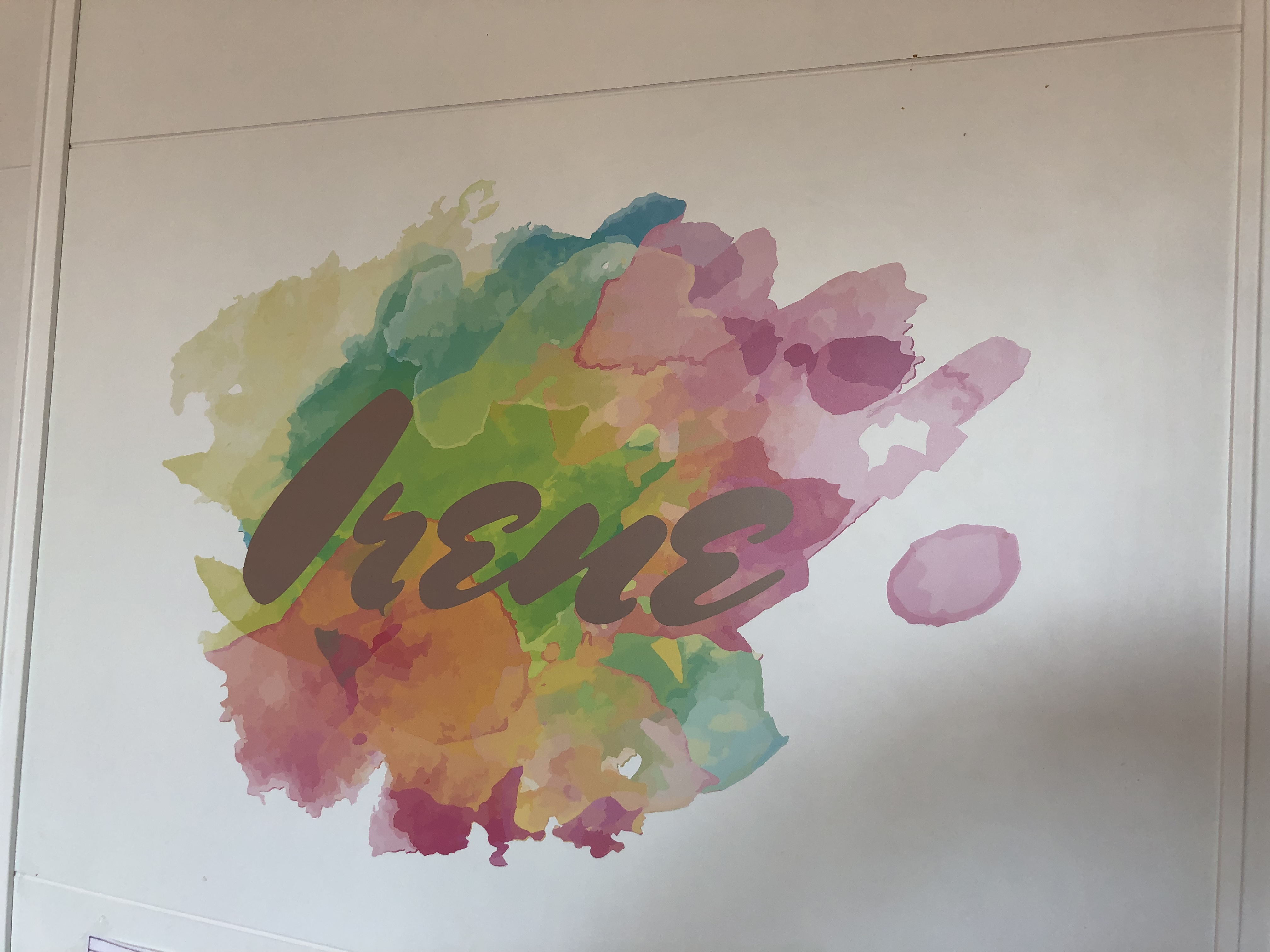 Floral Personalised Name Sticker - TenStickers