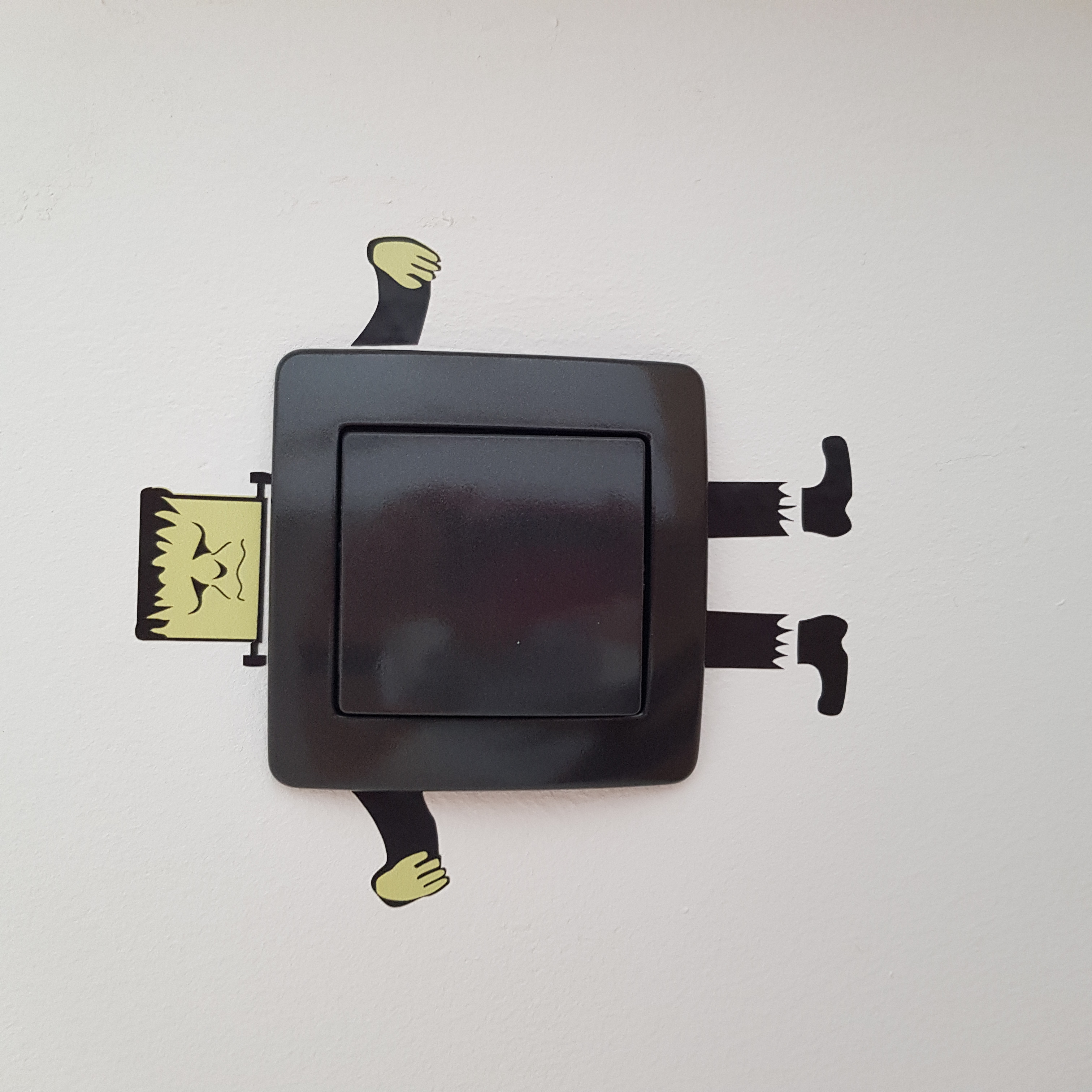 Monster switch light switch cover sticker - TenStickers