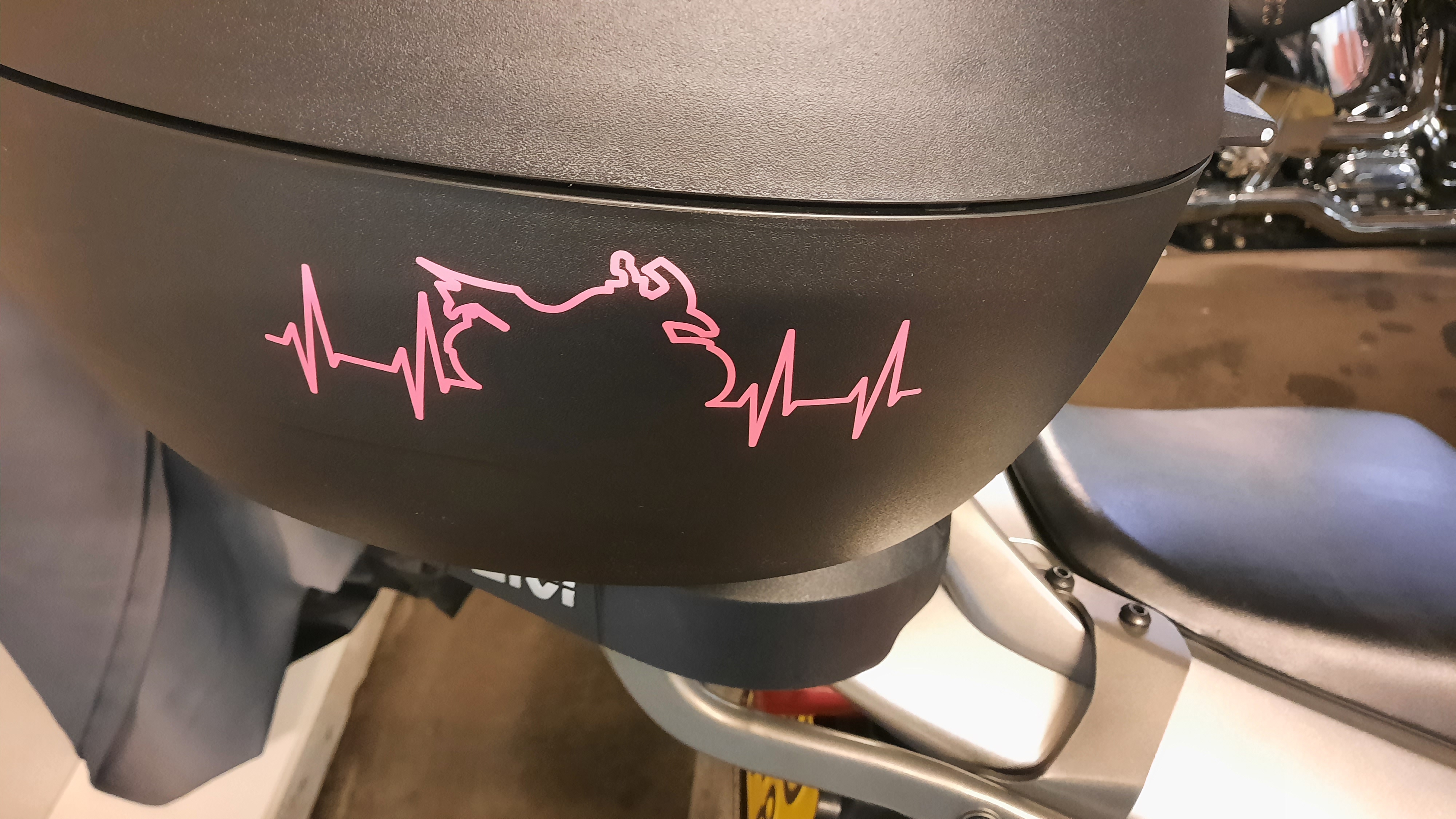 Heartbeat trail Motorcycle stickers - TenStickers