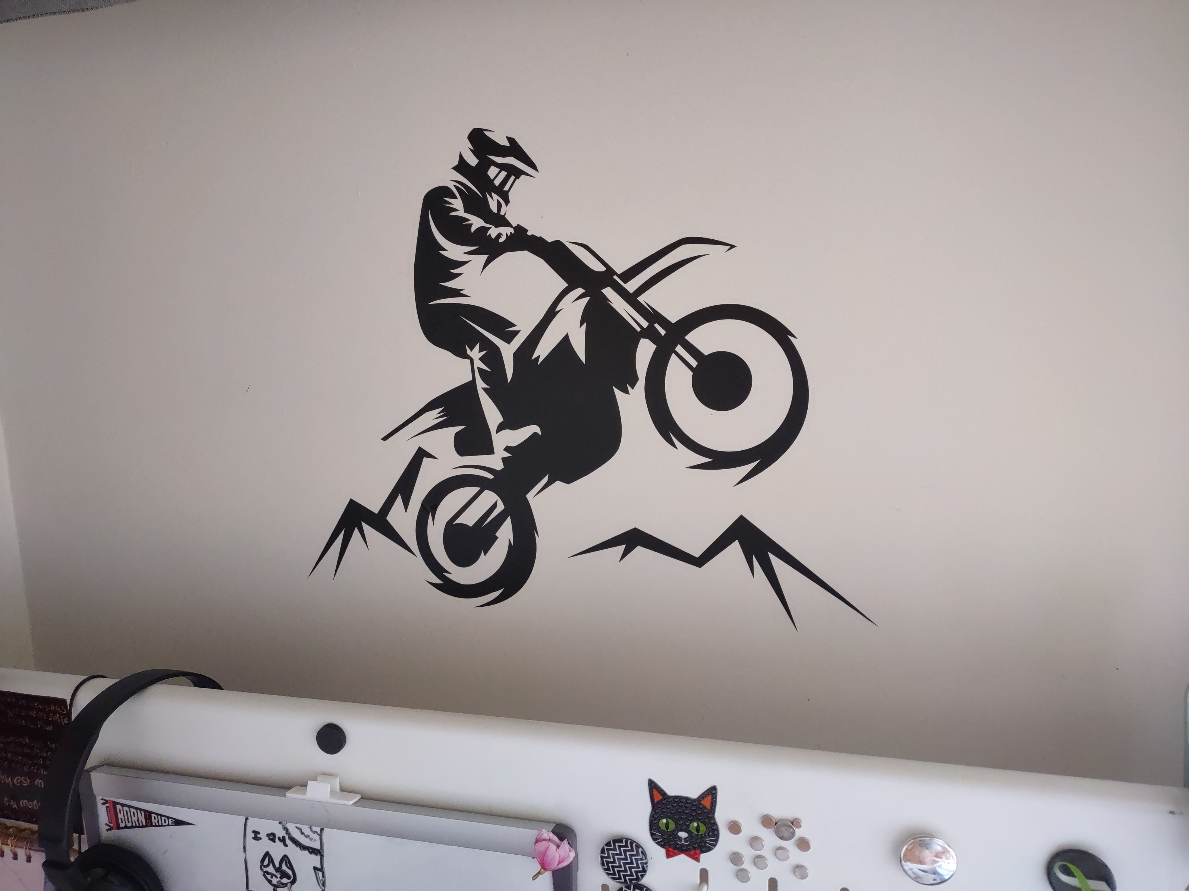 Motorcyclist motorbike decal - TenStickers