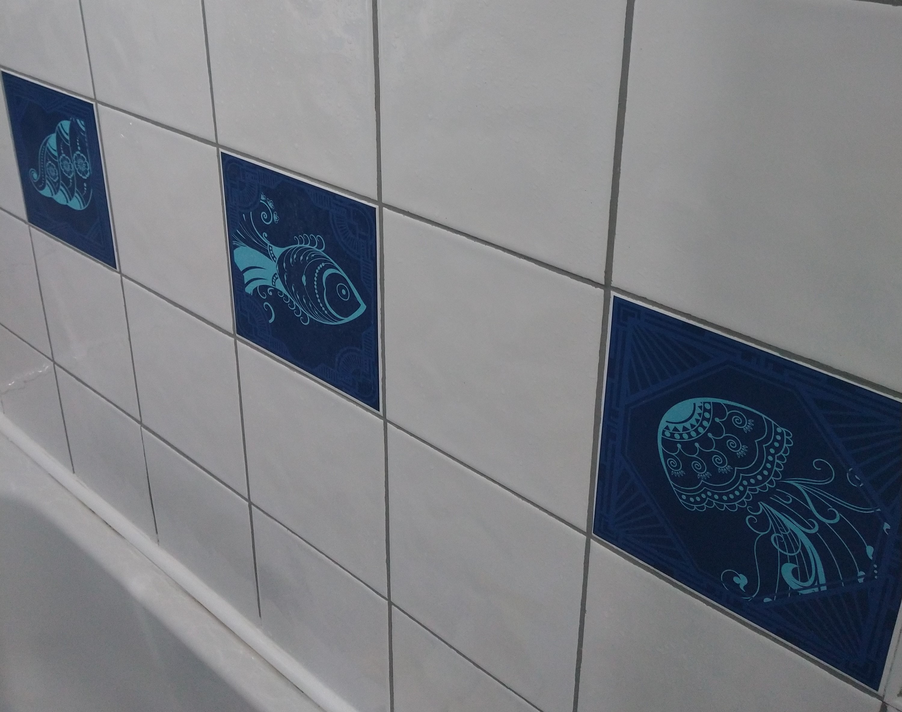 Ornamental Sea Life TILES tile transfer - TenStickers