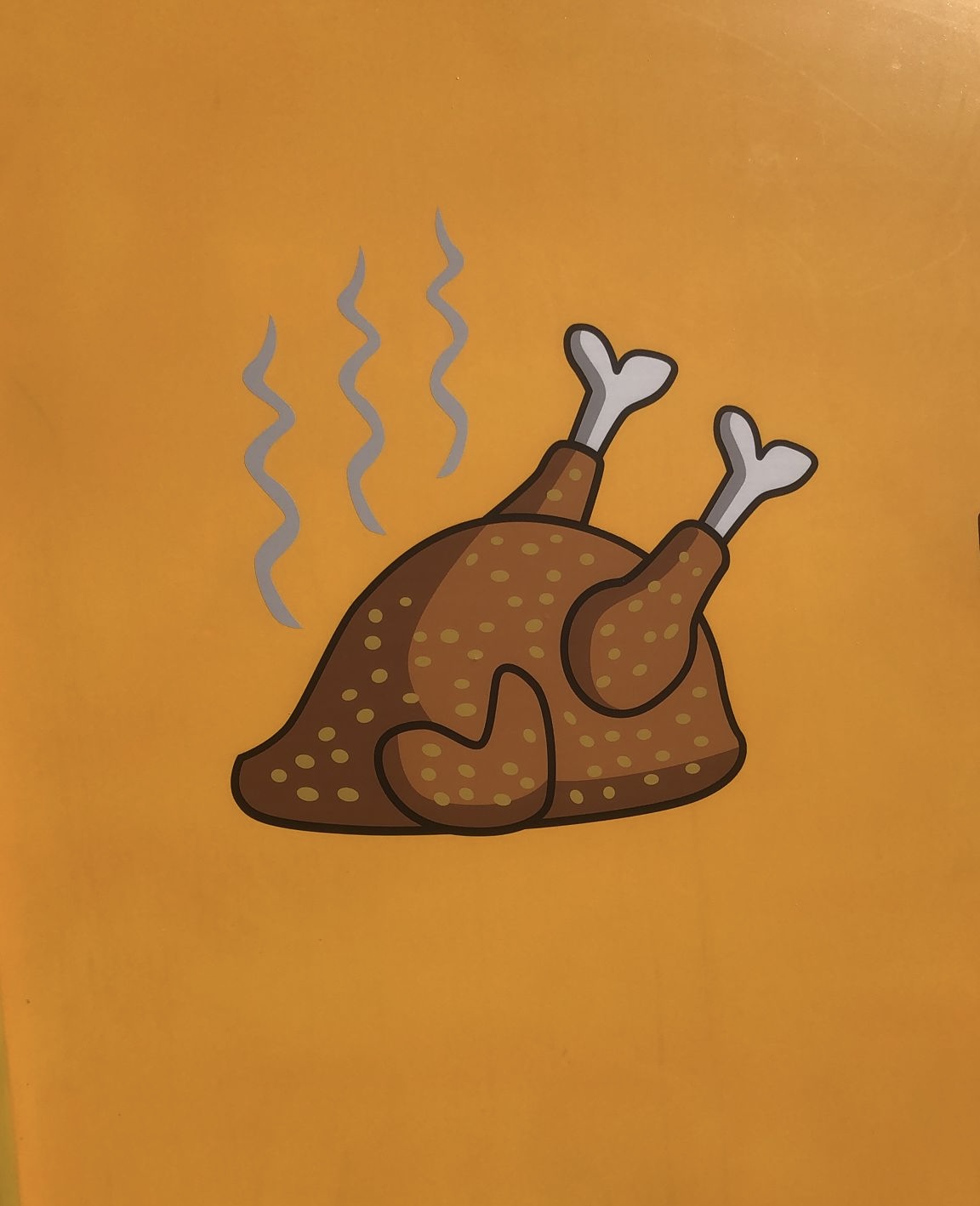 Kitchen wall sticker roast chicken - TenStickers