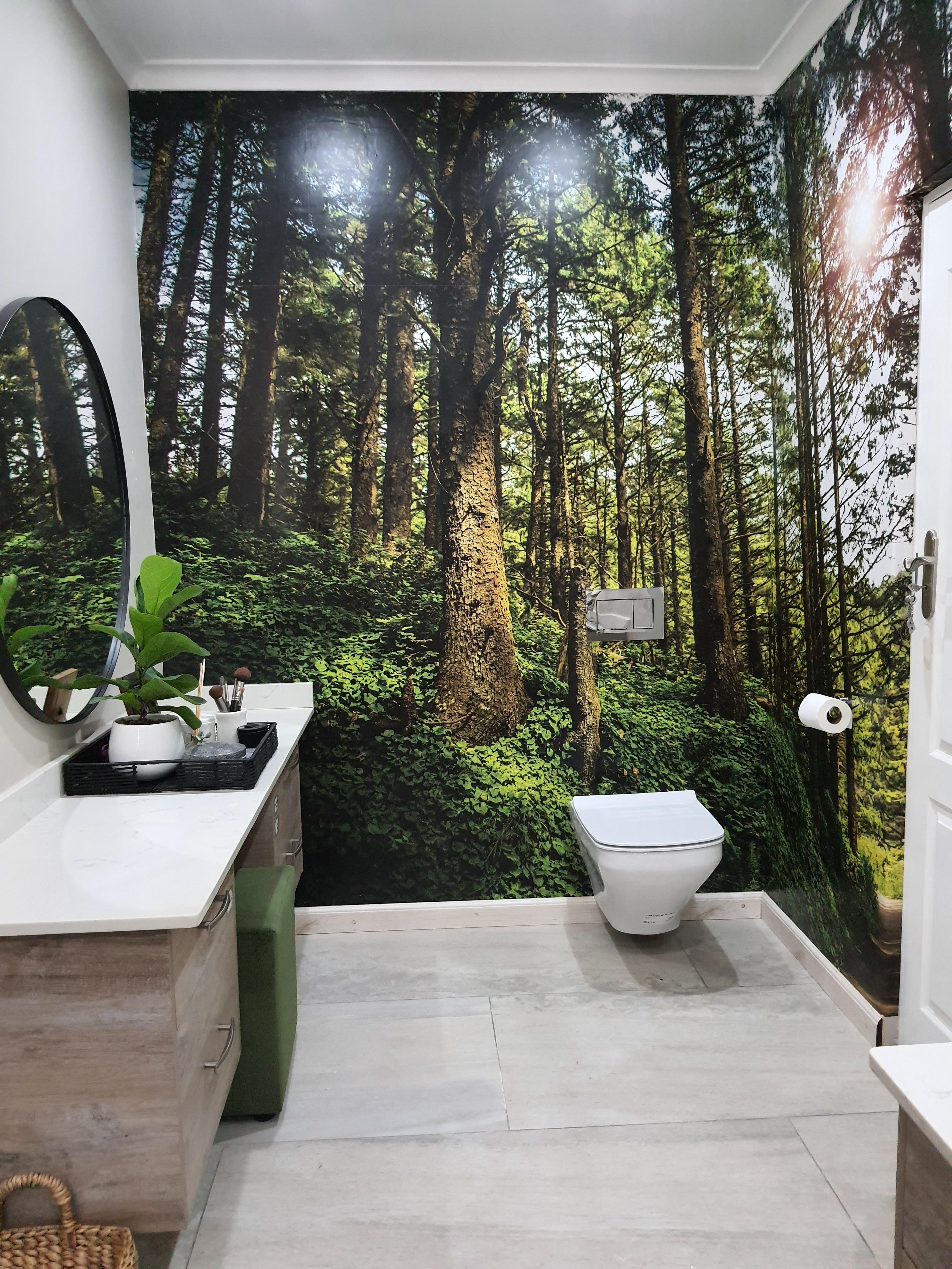 Sunny forest tree wall mural - TenStickers