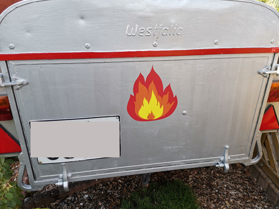 Decorative fire flame car sticker - TenStickers