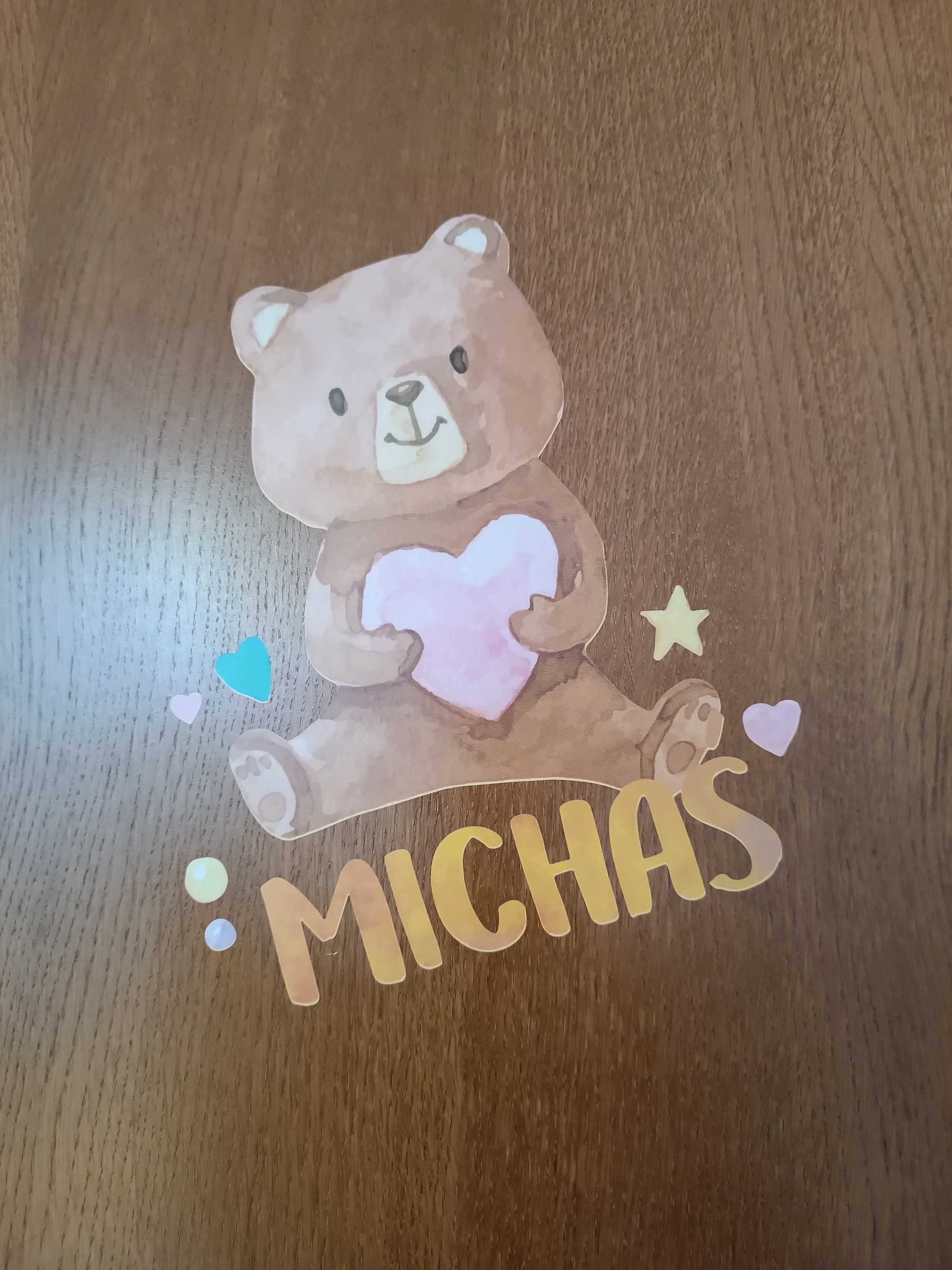 Sticker personalizat pentru ursulet - TenStickers