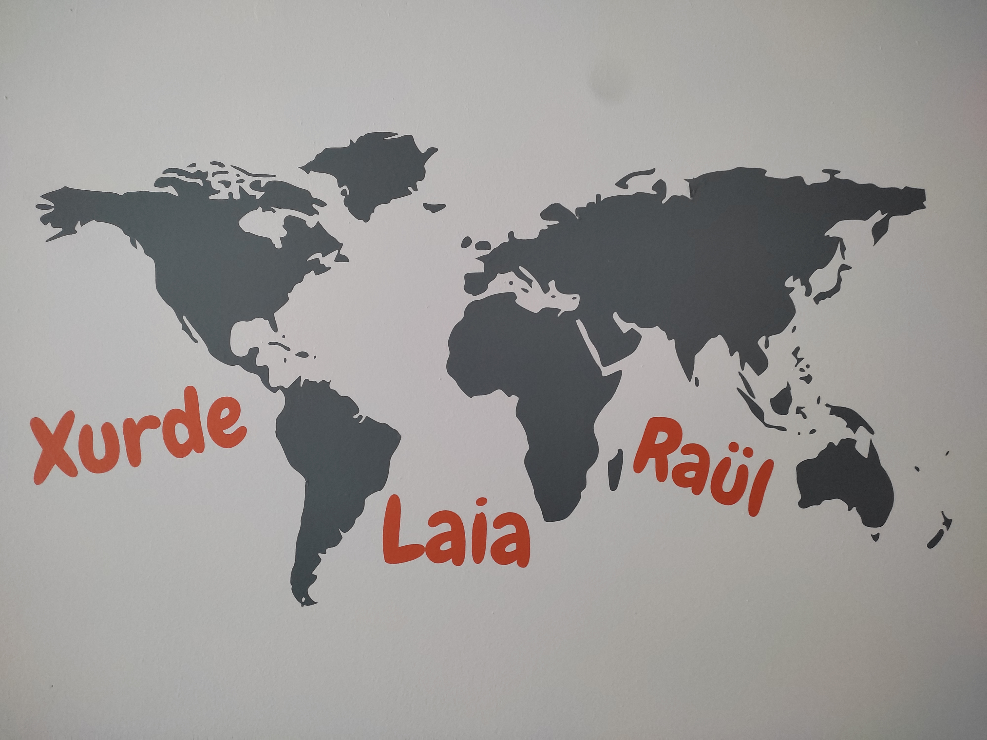 Mural de parede mapa mundo simplificado - TenStickers