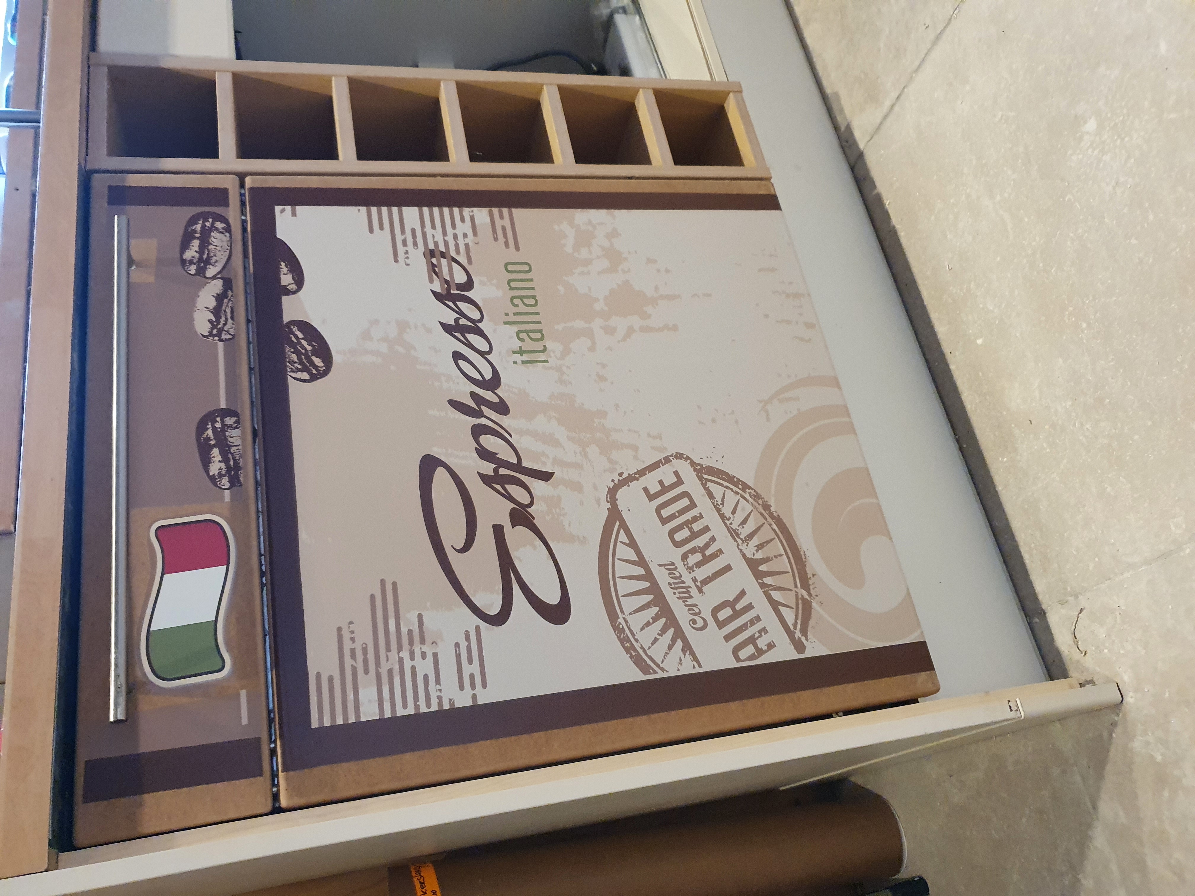 Vinilo para nevera café italiano - TenVinilo