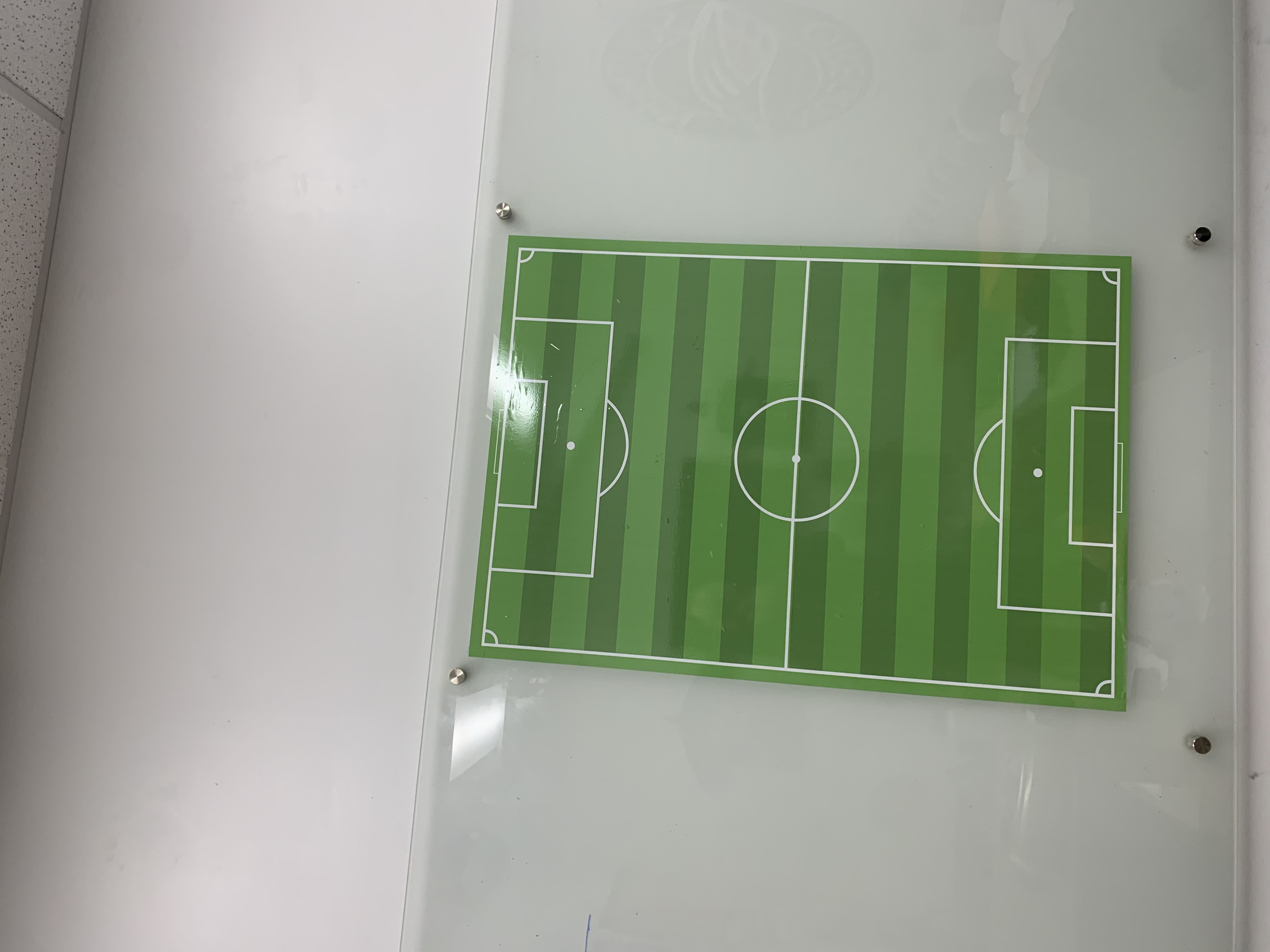 Green pitch design football wall sticker for kids - TenStickers