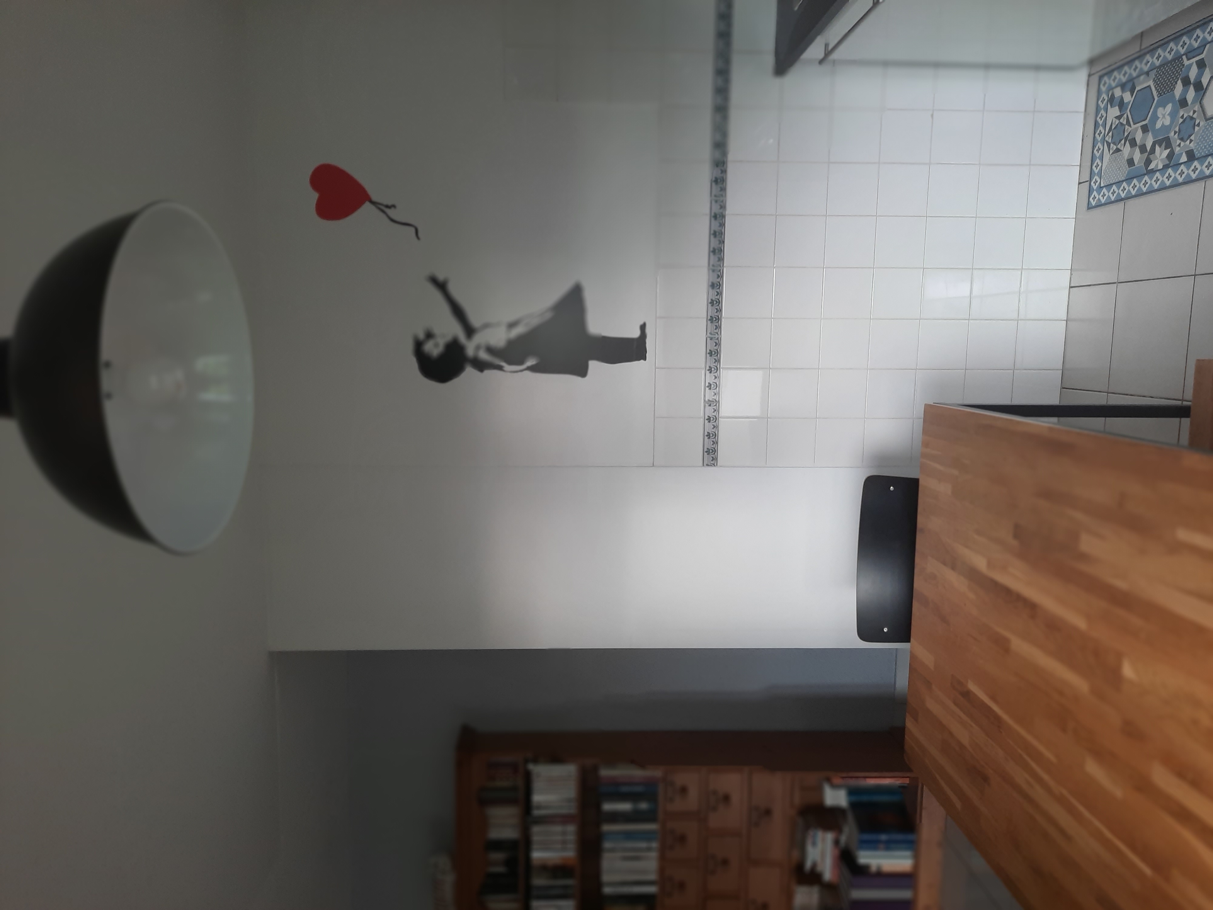 Scânduri din lemn maro model tabel de perete decalcomanie - TenStickers
