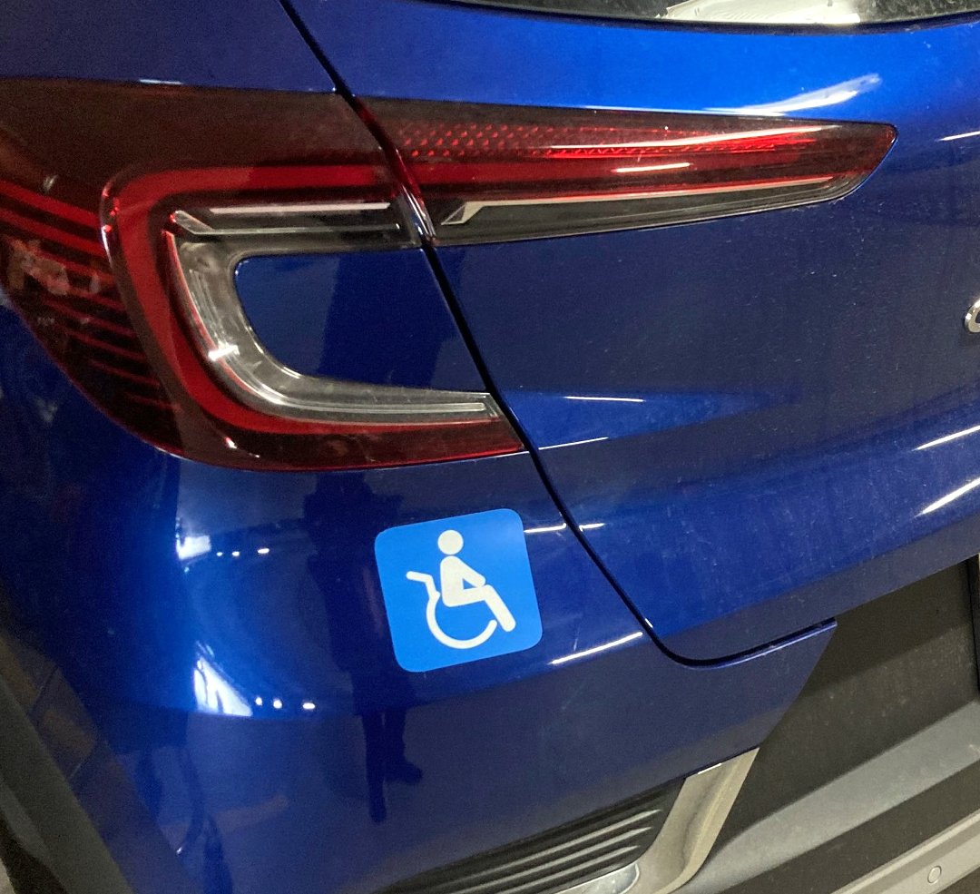 Disabled person sign car sticker - TenStickers