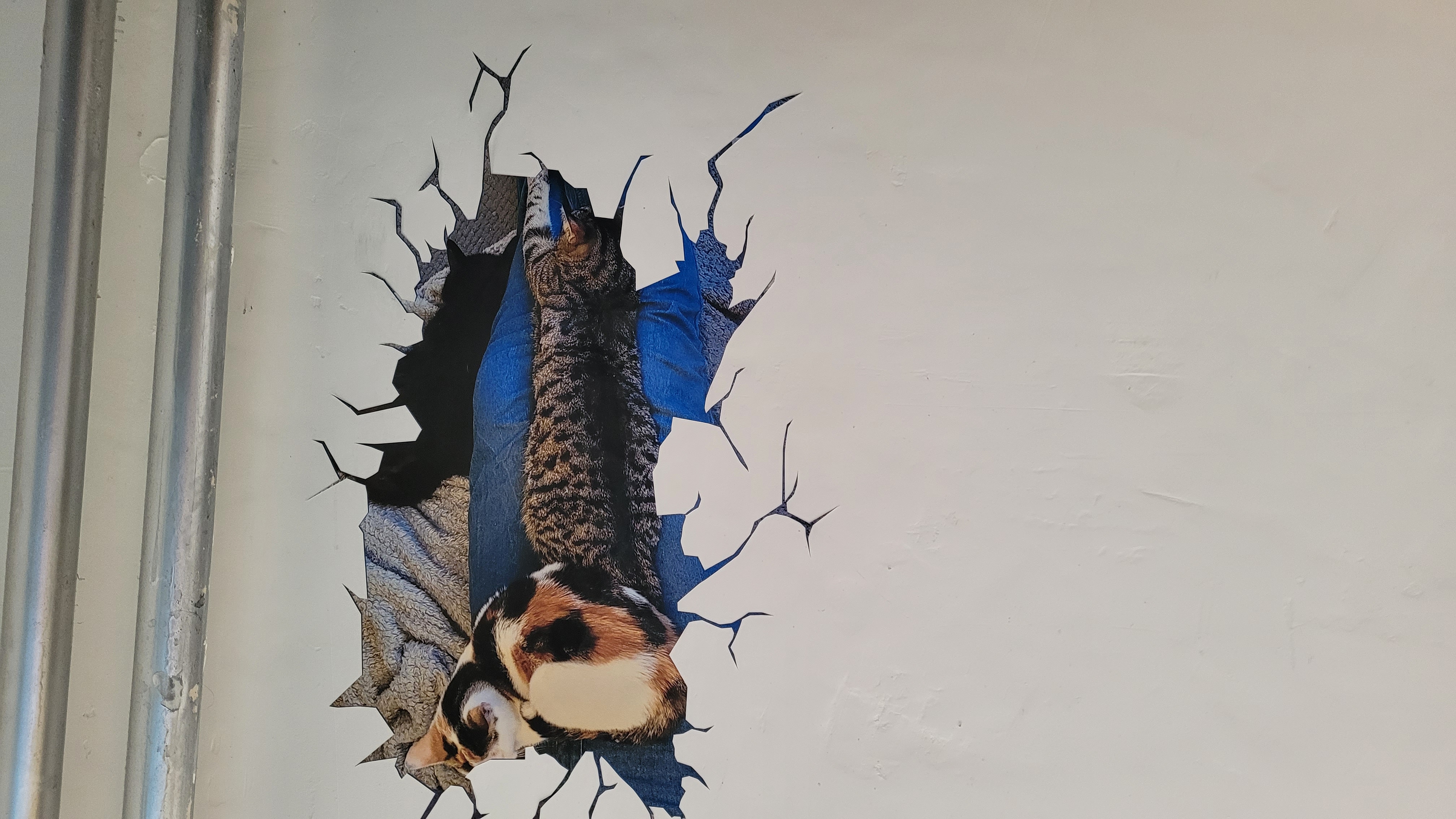 Custom photo in broken wall effect 3d wall sticker - TenStickers