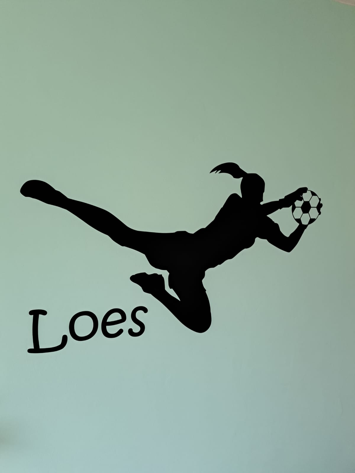 Soccer goalkeeper monocolor football wall sticker - TenStickers