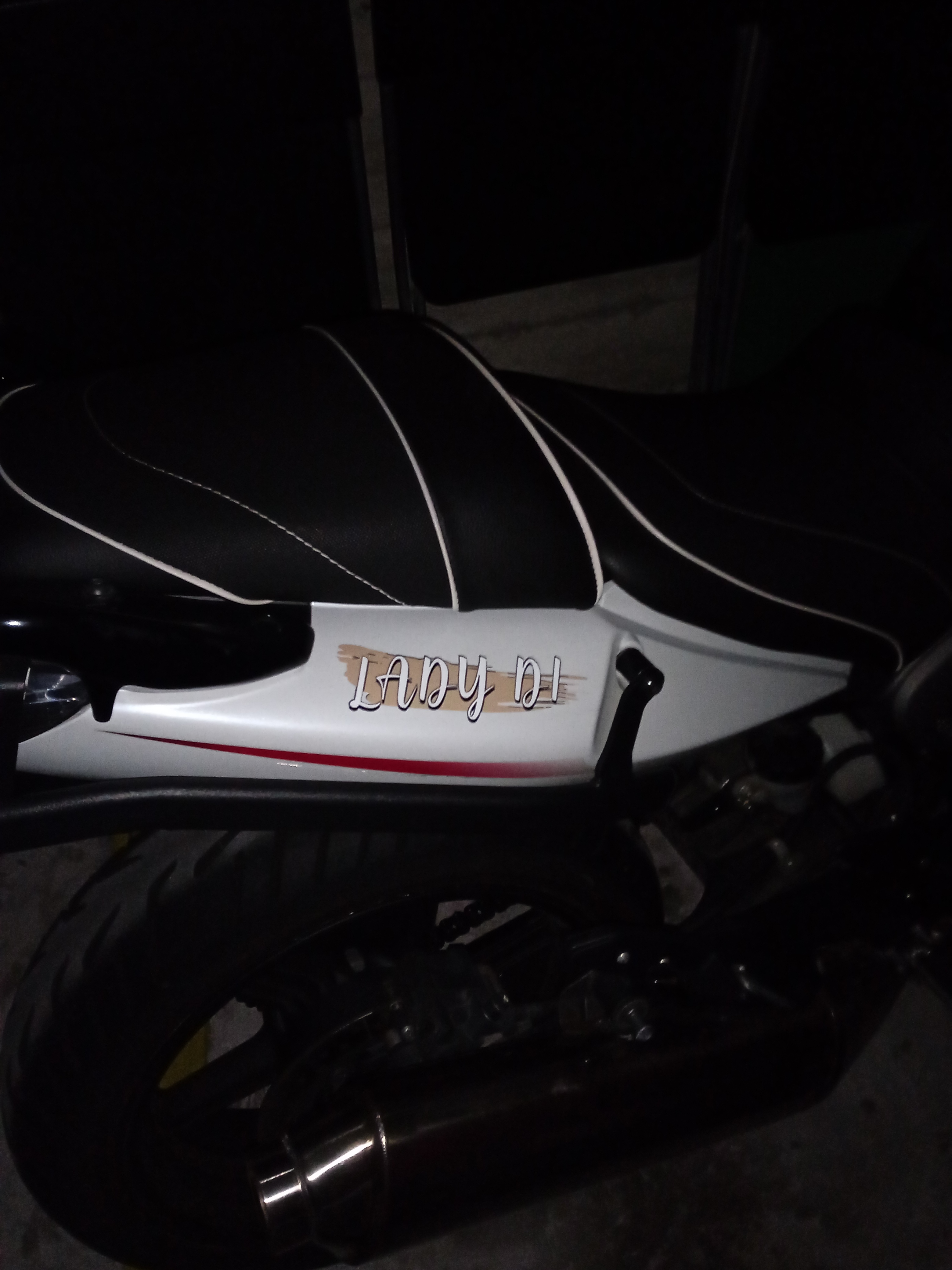 Artistic design with name and paint motorbike sticker - TenStickers