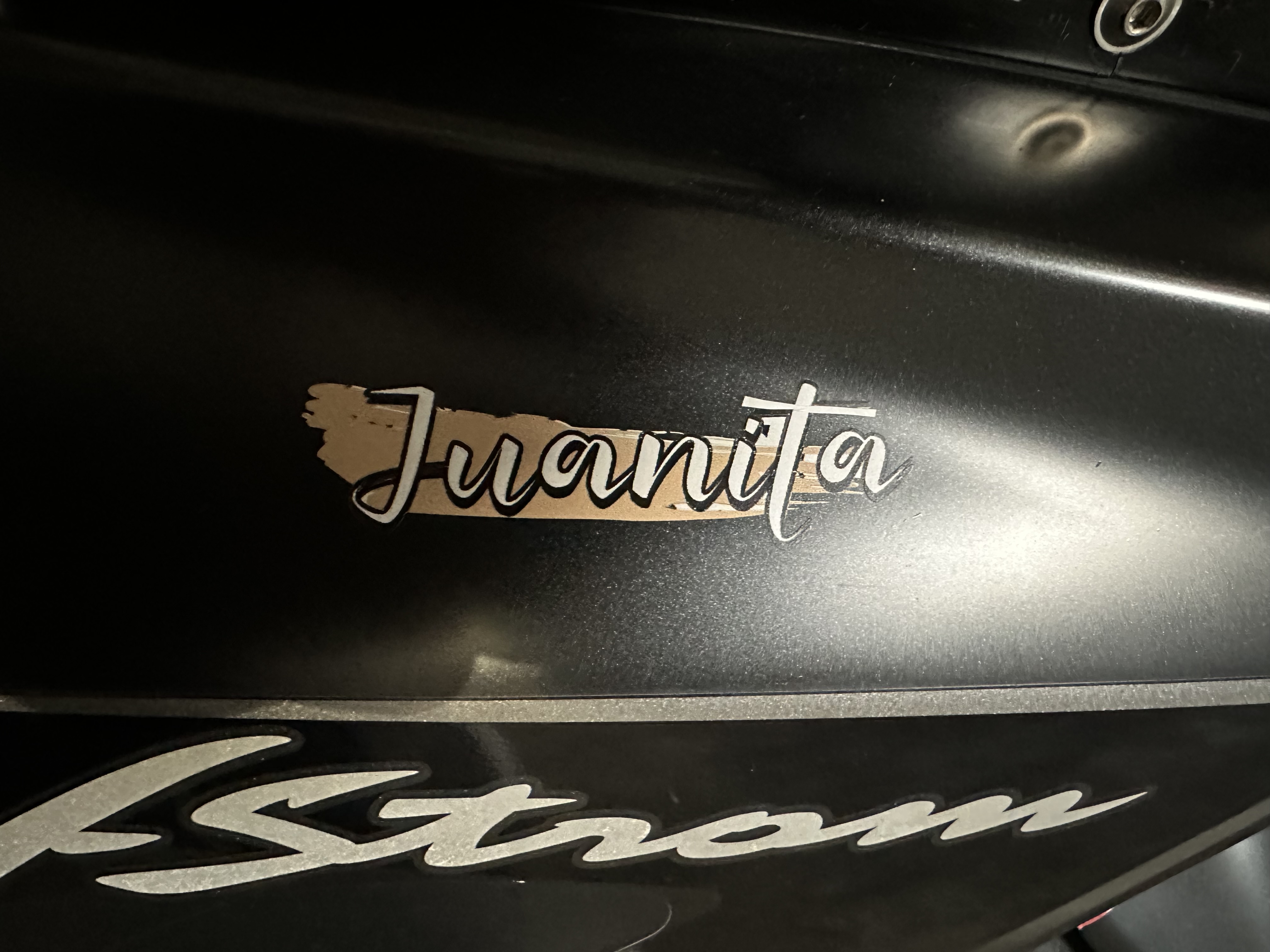 Artistic design with name and paint motorbike sticker - TenStickers