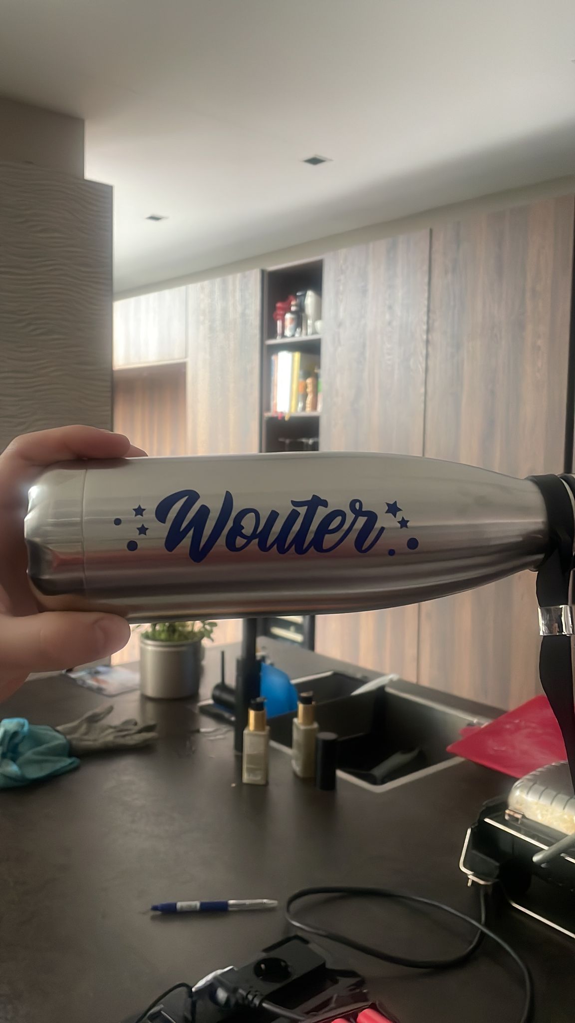 Personalised name water bottle Sticker - TenStickers