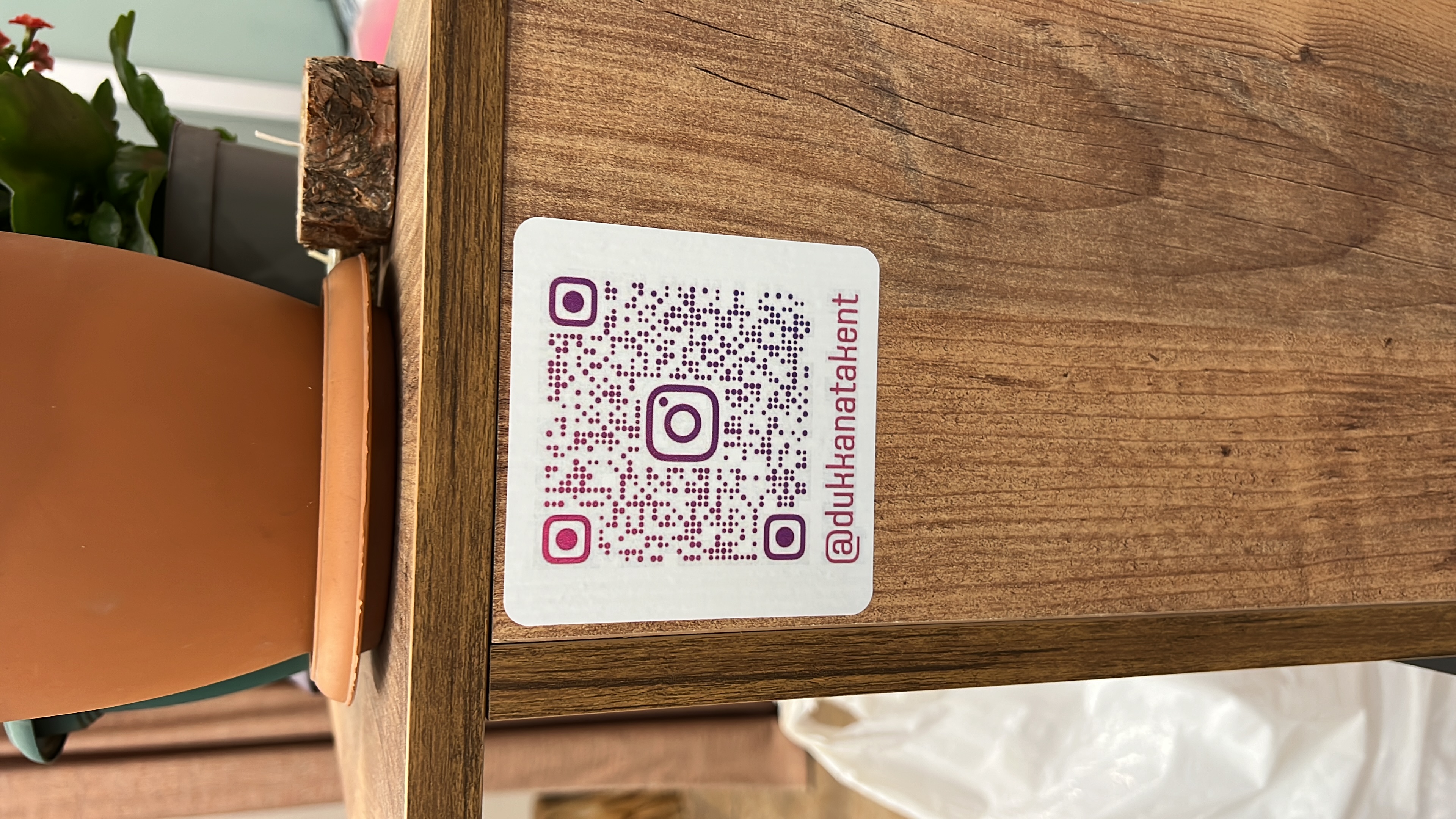 Custom multicolor Instagram QR code sticker - TenStickers