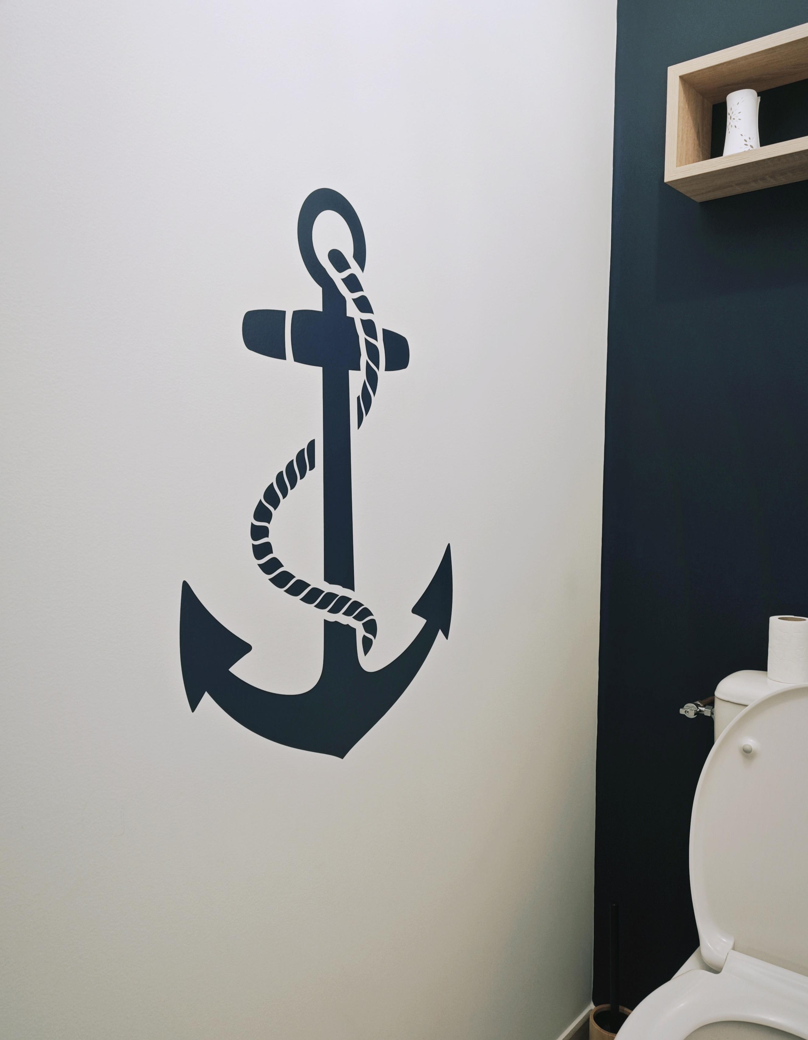 Vinilo decorativo ancla de barco - TenVinilo