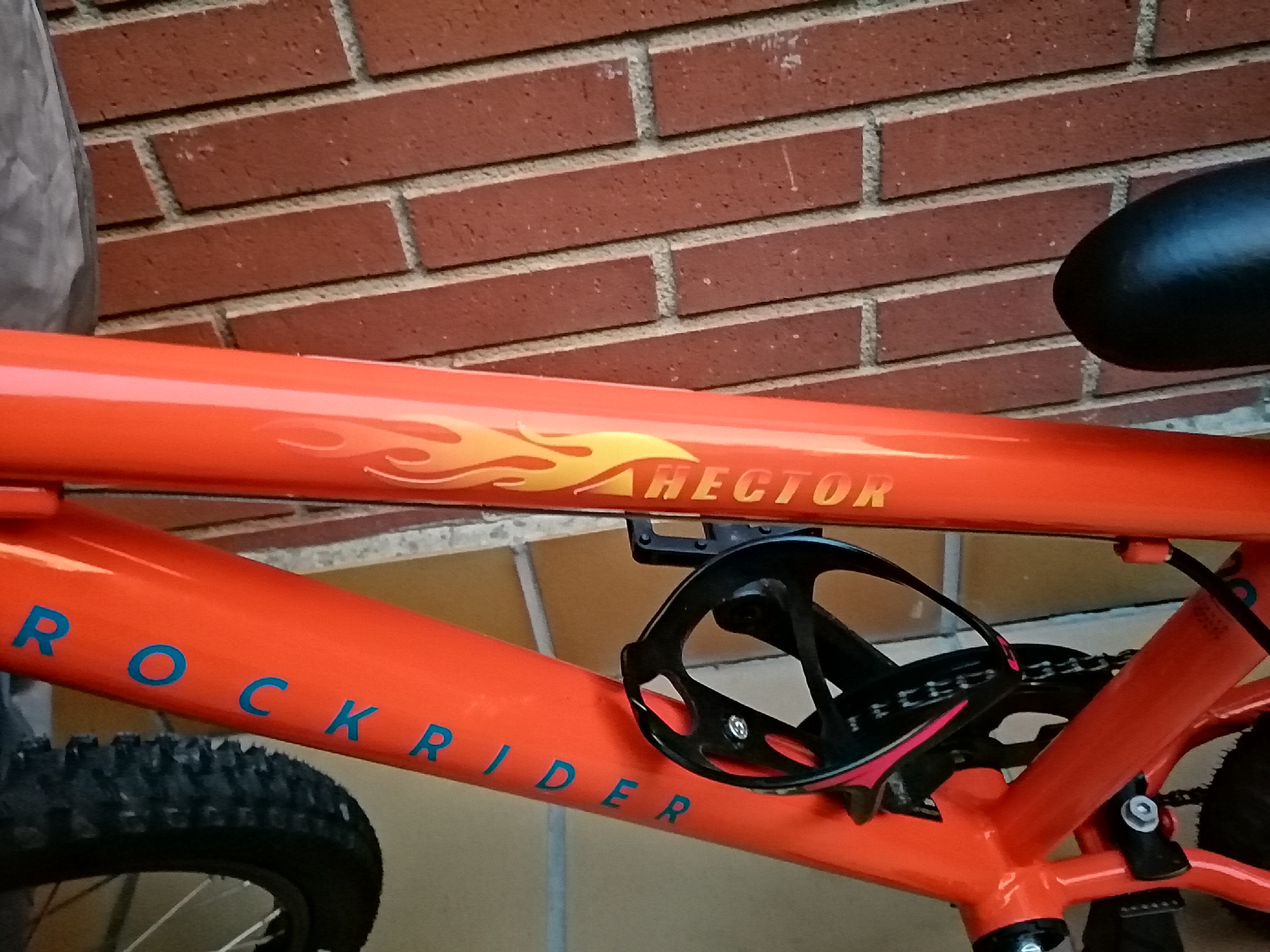 Personalised name fire flame bike sticker - TenStickers