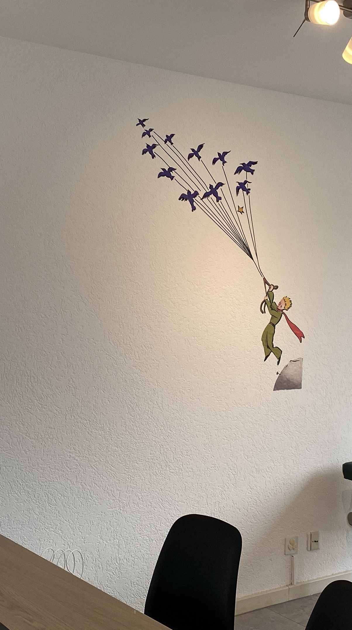 Little Prince Flying Birds Wall Sticker for Kids - TenStickers