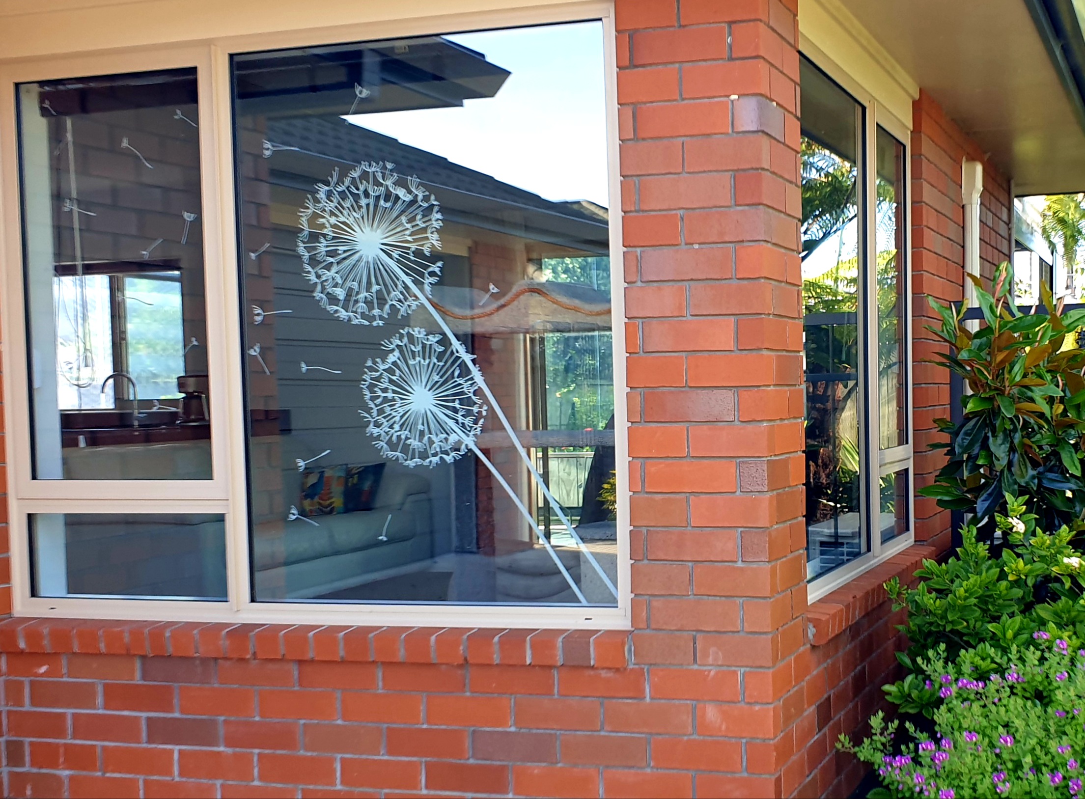 Dva dandelion sten art decal - TenStickers