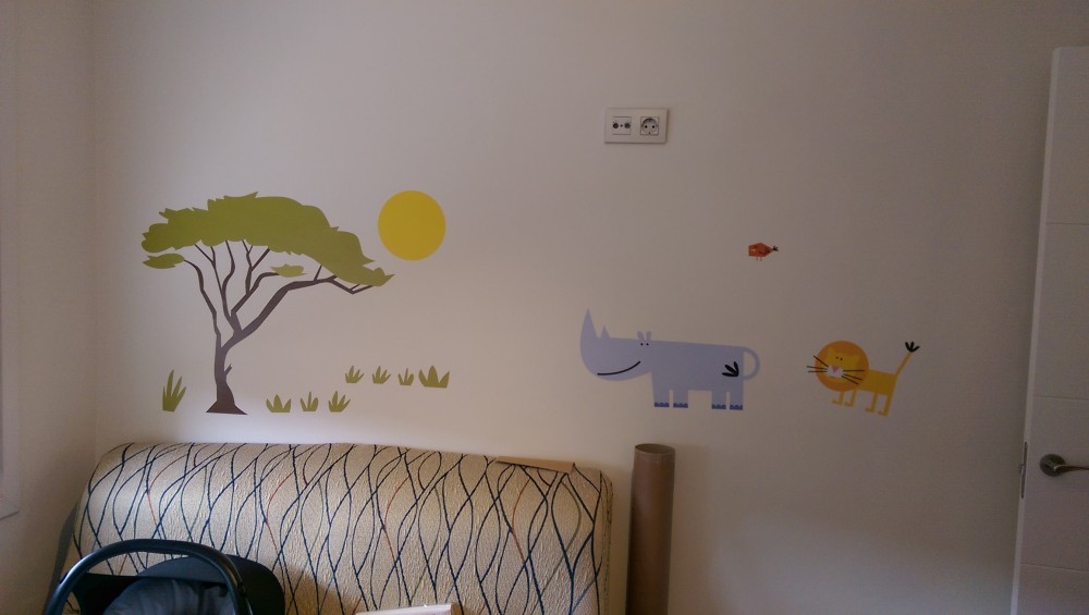 Vinilo infantil sticker sabana África - TenVinilo