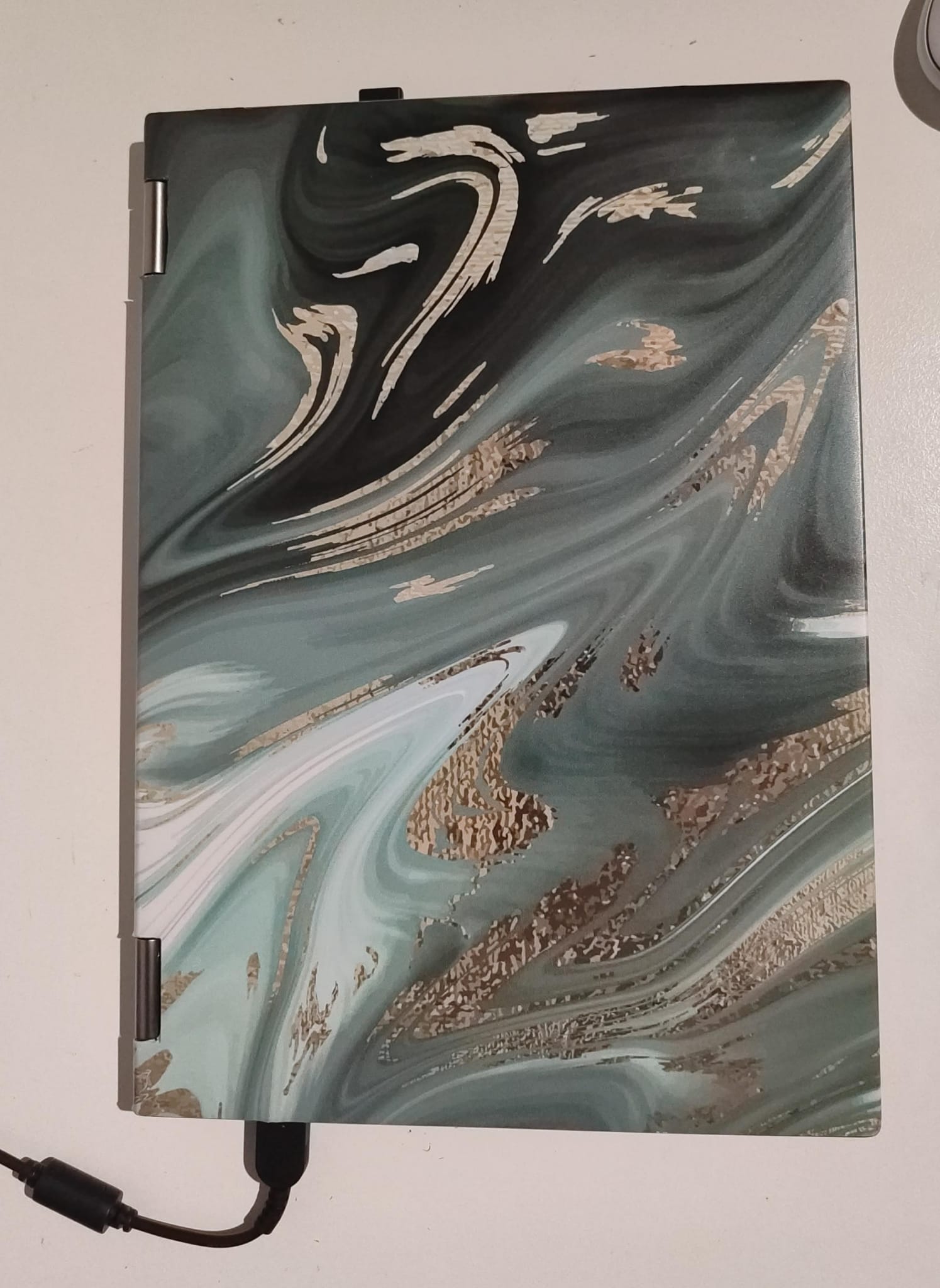 Grønn marmor elegant laptop klistremerke - Tenstickers