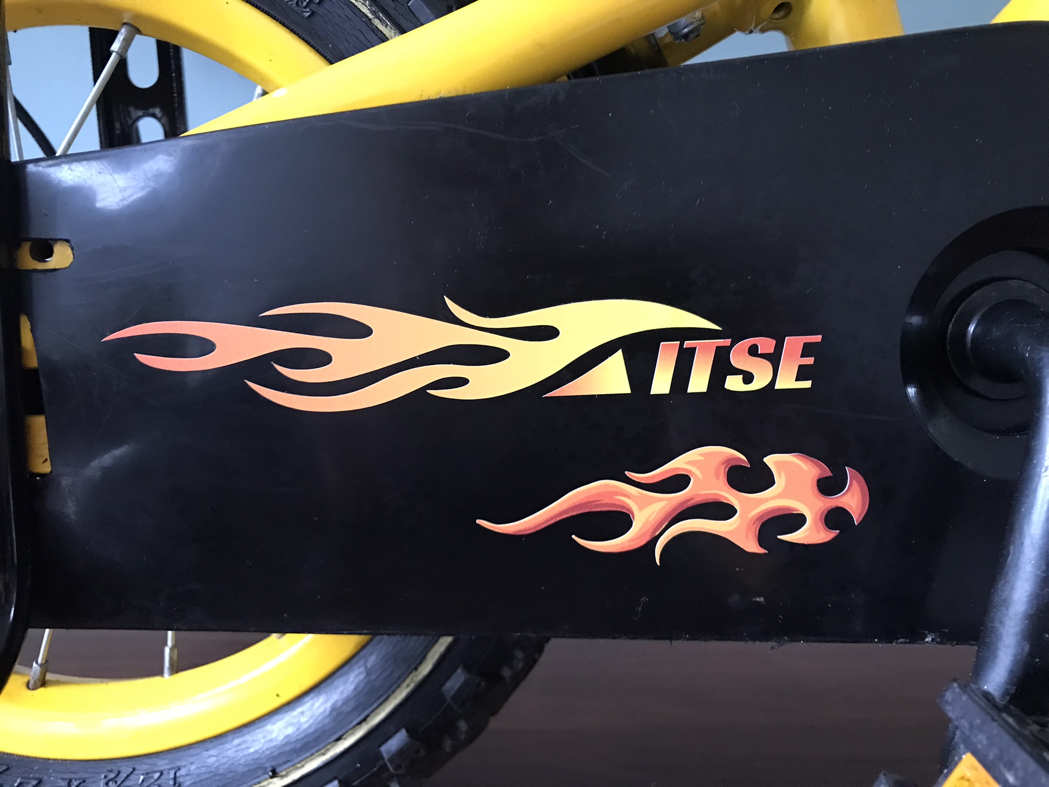 Fire flames effect bike sticker - TenStickers