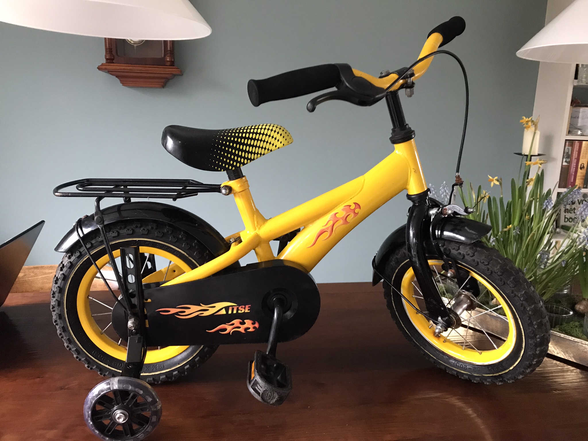 Fire flames effect bike sticker - TenStickers