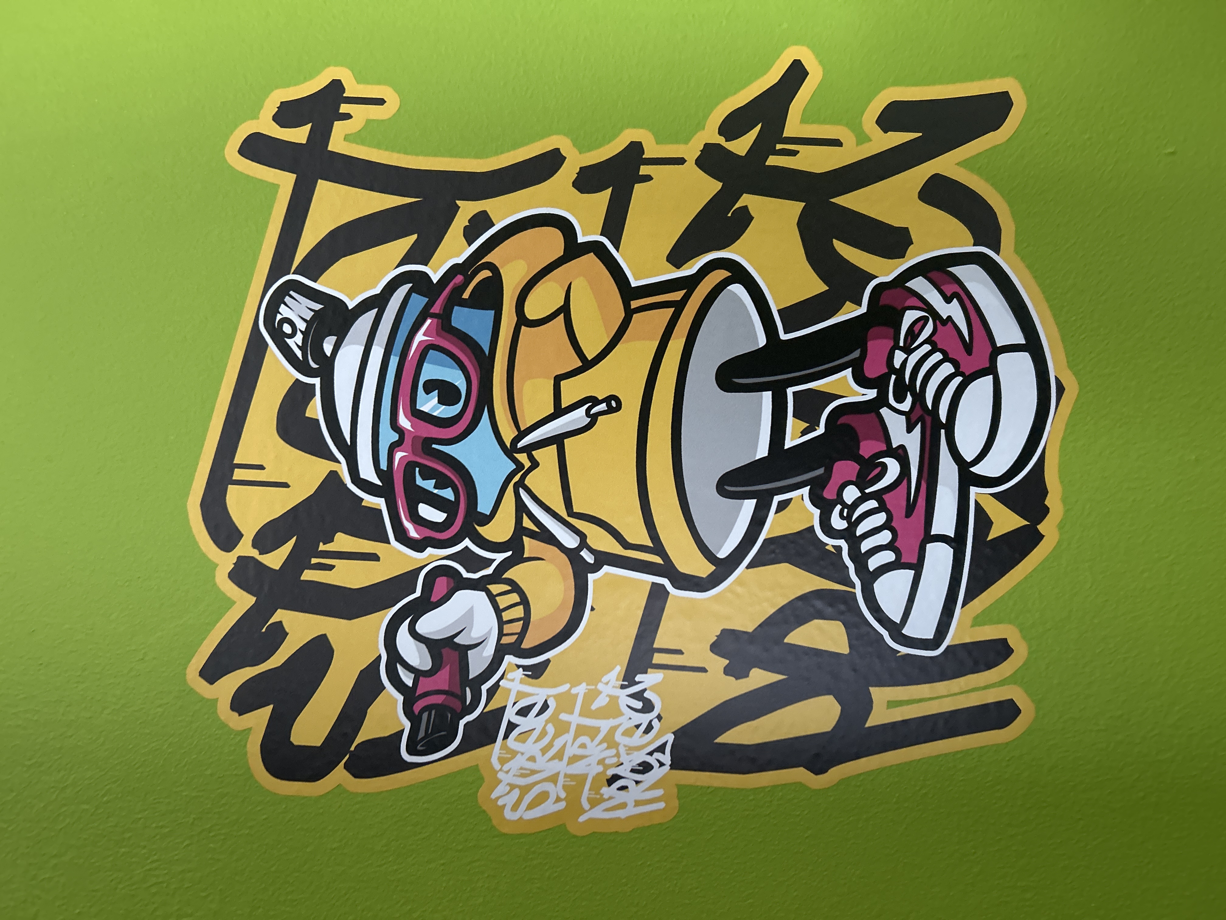 Sticker decorativo teschio skater - TenStickers