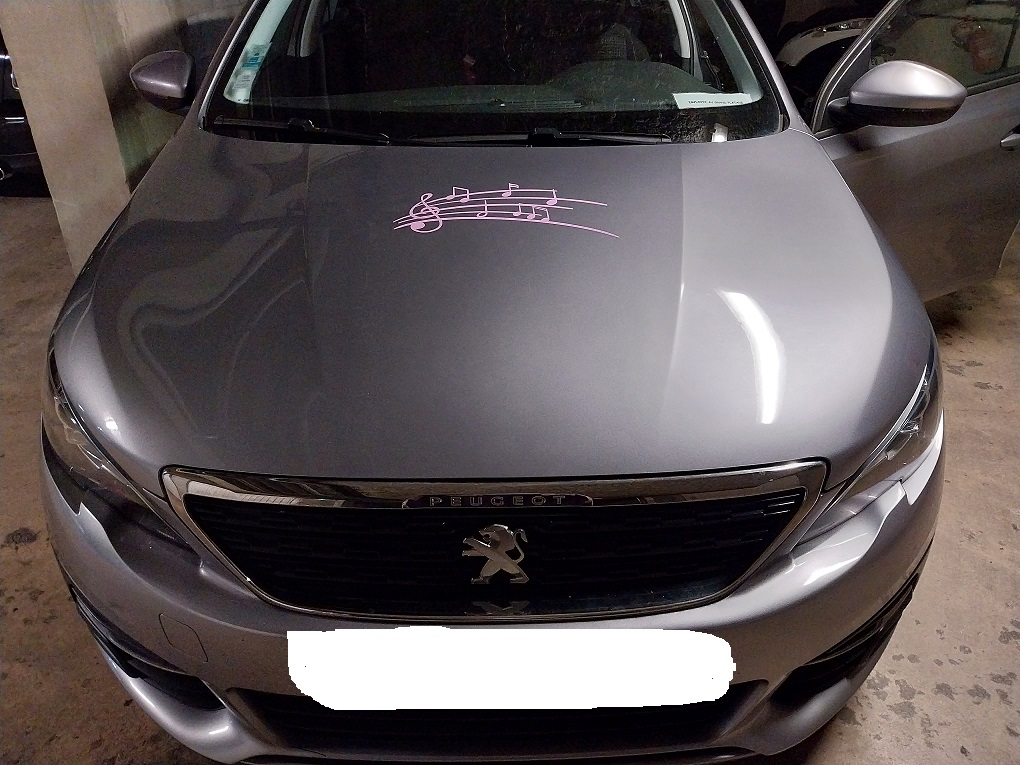 Music notes musical theme car sticker - TenStickers