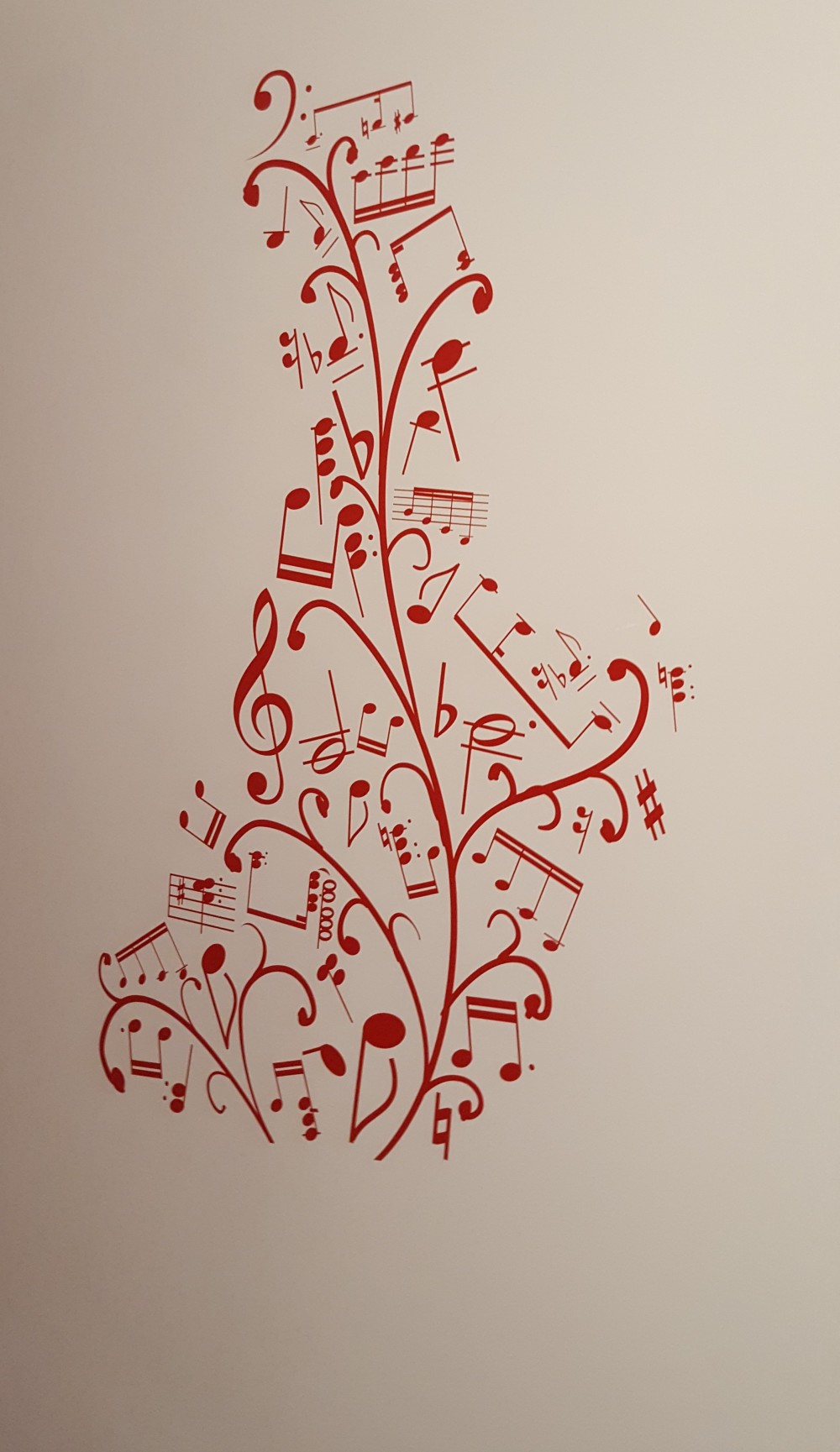 Sticker decorativo note musicali floreali - TenStickers