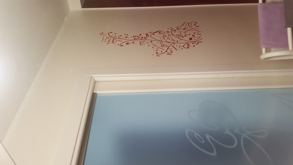 Cvetlične glasbene note stenske nalepke - TenStickers