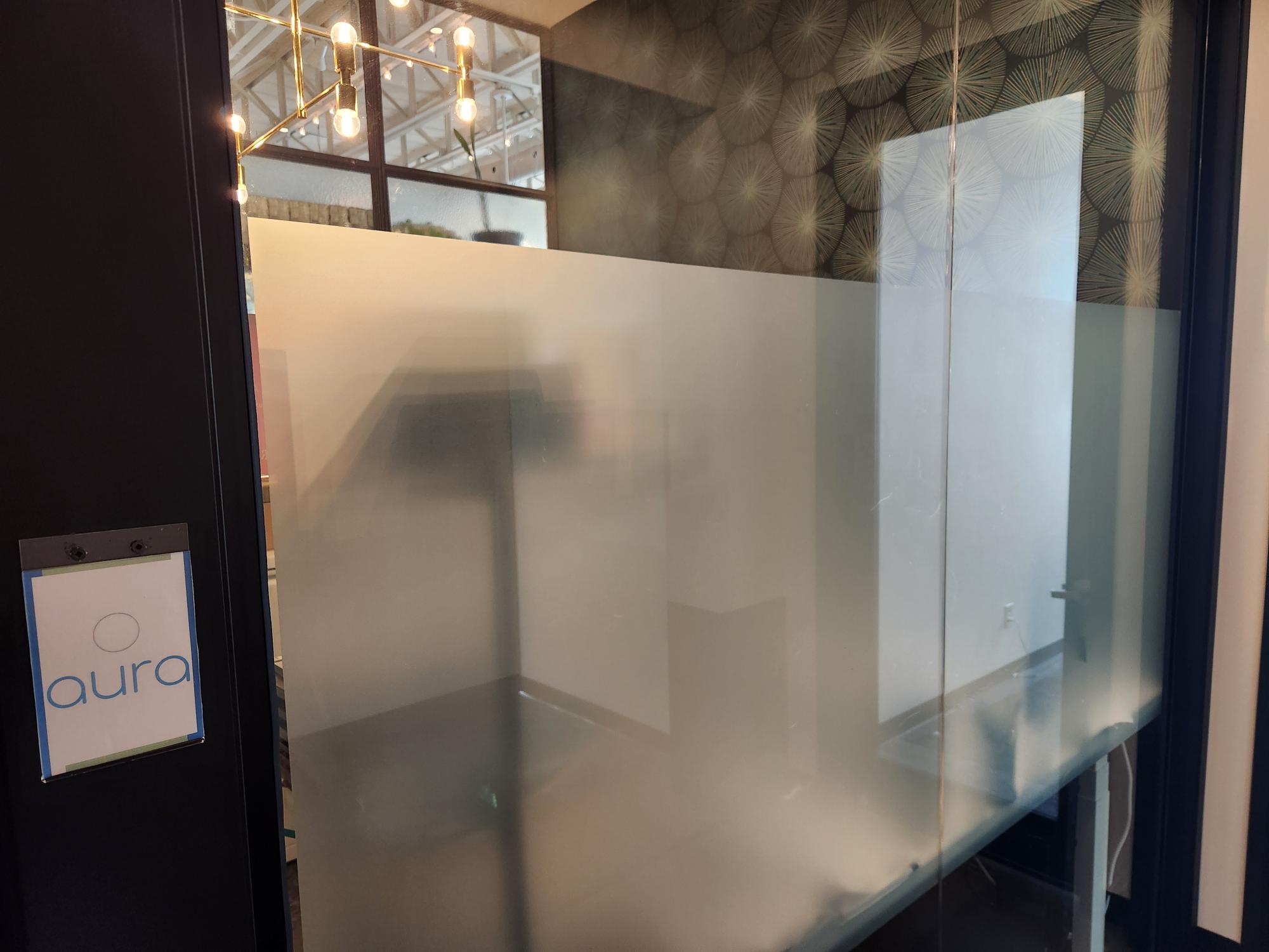 Translucent glass window shower screen sticker - TenStickers