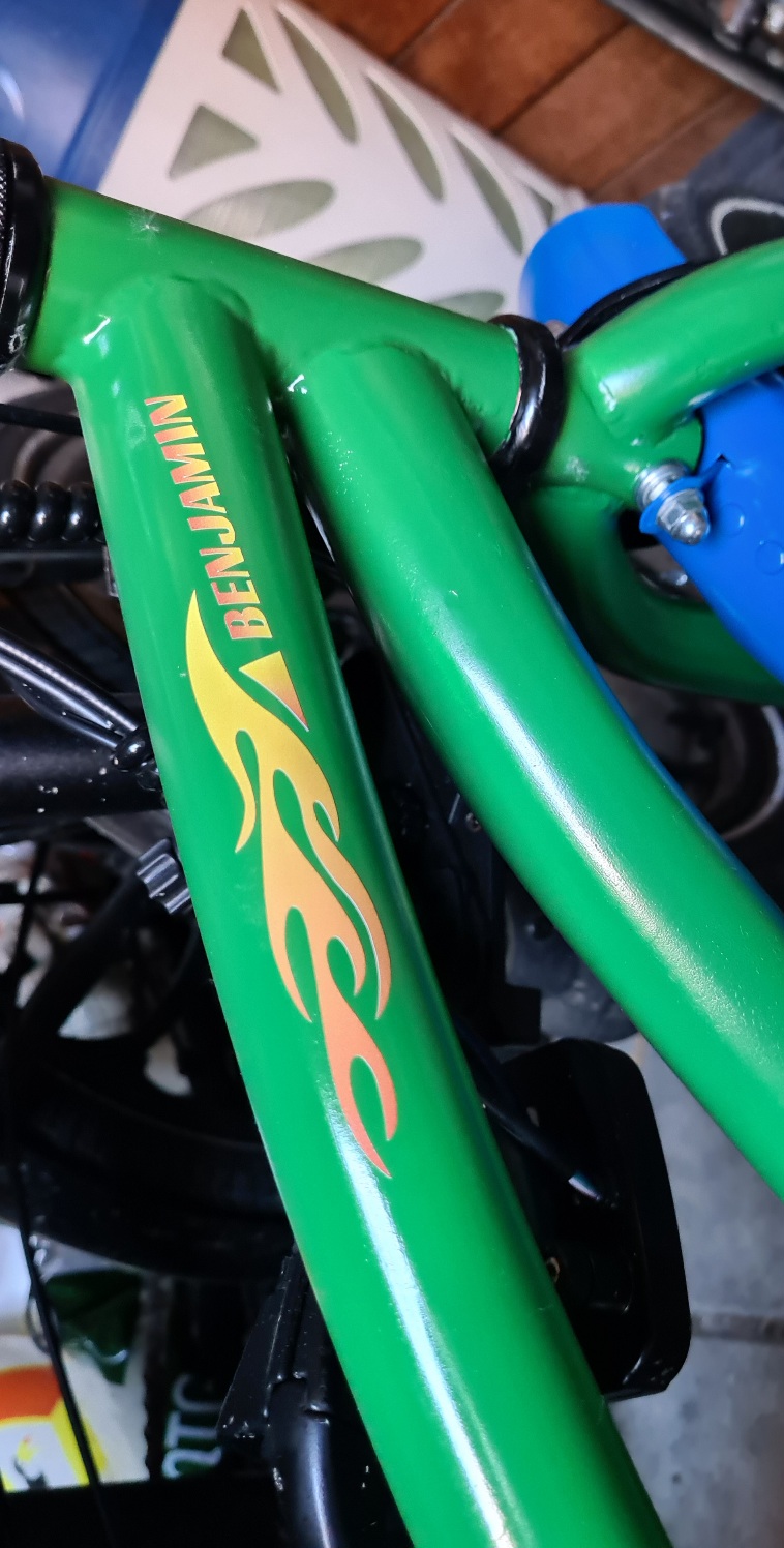 Fire flames effect bike sticker - TenStickers